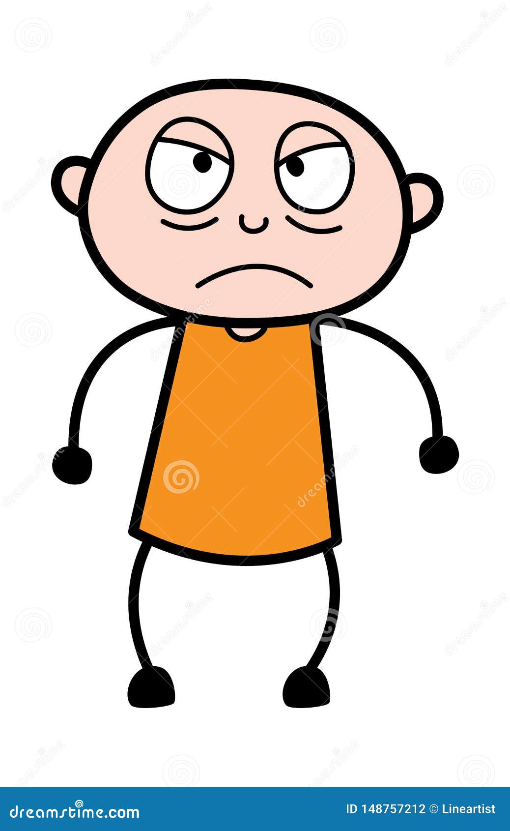 Aggressive Action - Cartoon Thief Criminal Guy Vector Illustration ...