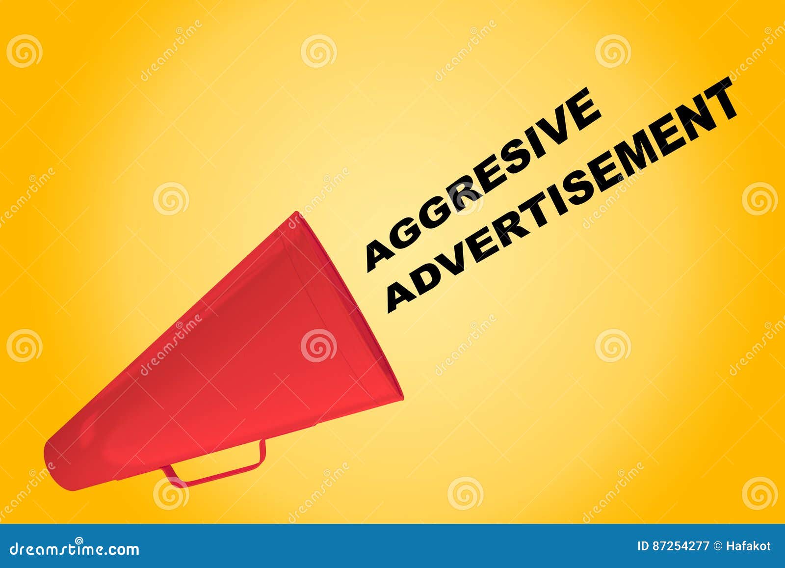Aggressive Advertisement Concept Stock Illustration - Illustration of ...