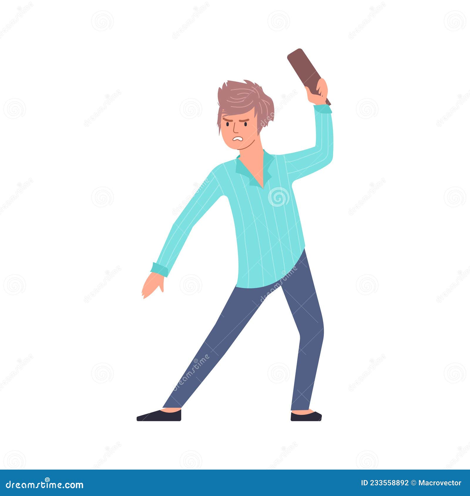 Aggressive Alcoholic Behavior Composition Stock Vector - Illustration ...