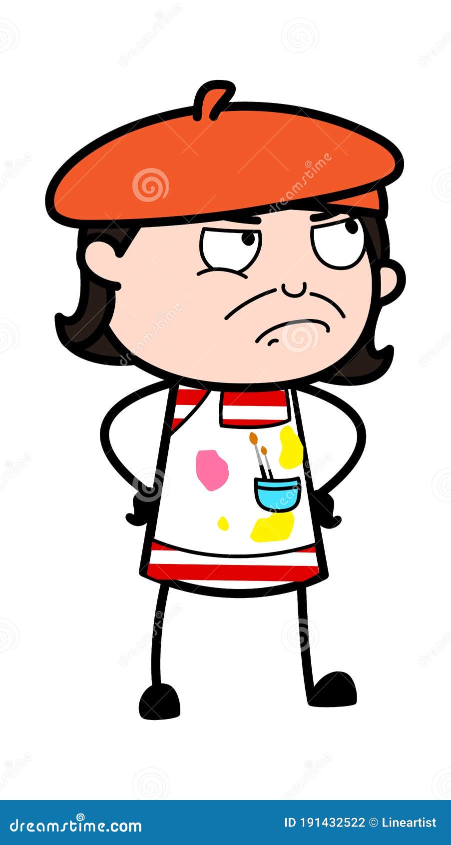 Irritated Artist Cartoon Illustration | CartoonDealer.com #191432499