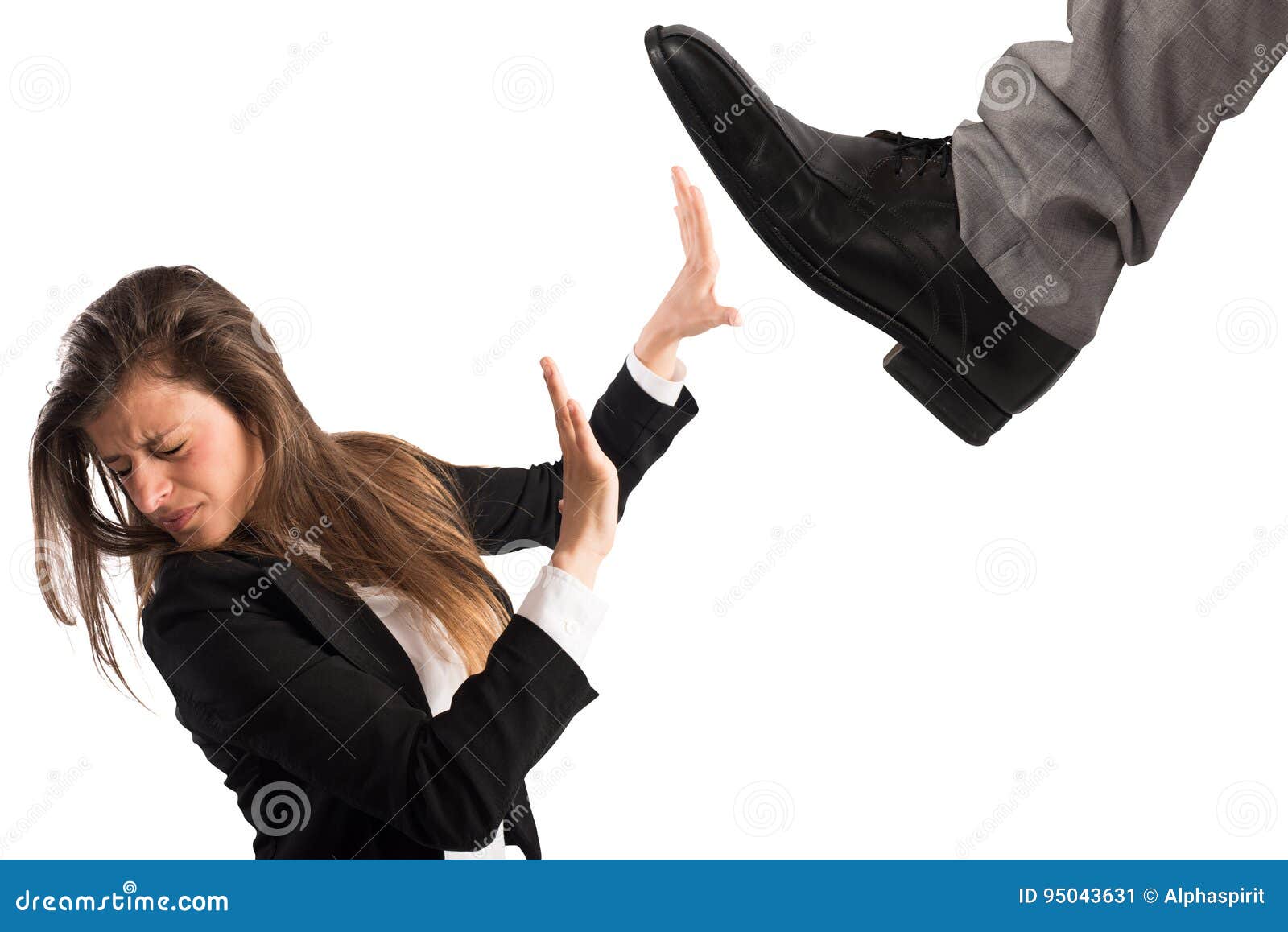 Aggressive Boss .Mobbing Concept Stock Image - Image of abuse, office ...