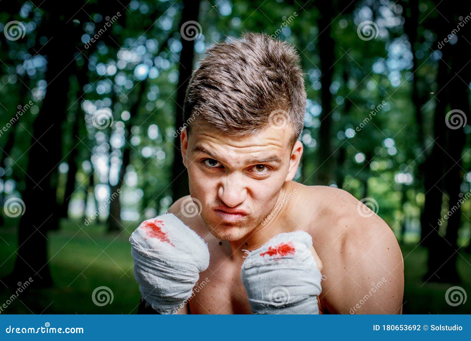 Boxer is training stock photo. Image of determination - 180653692