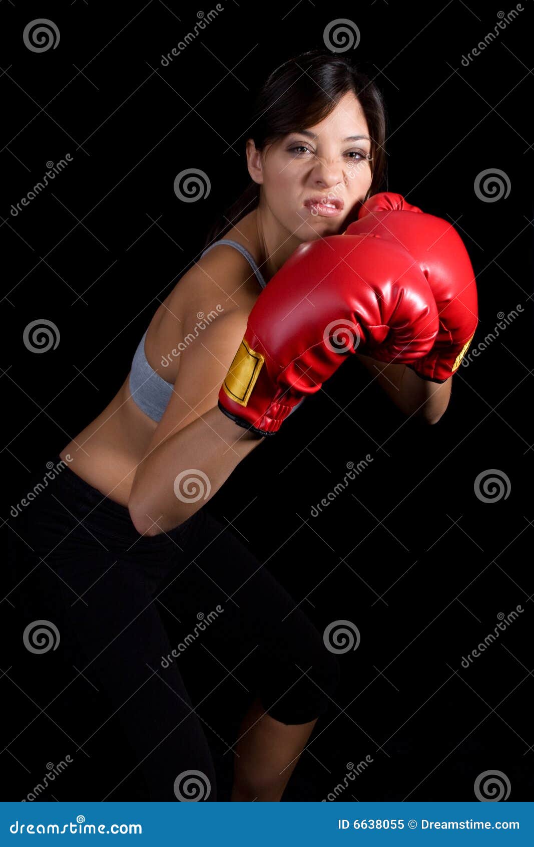 Aggressive Boxing Woman stock image. Image of fitness - 6638055