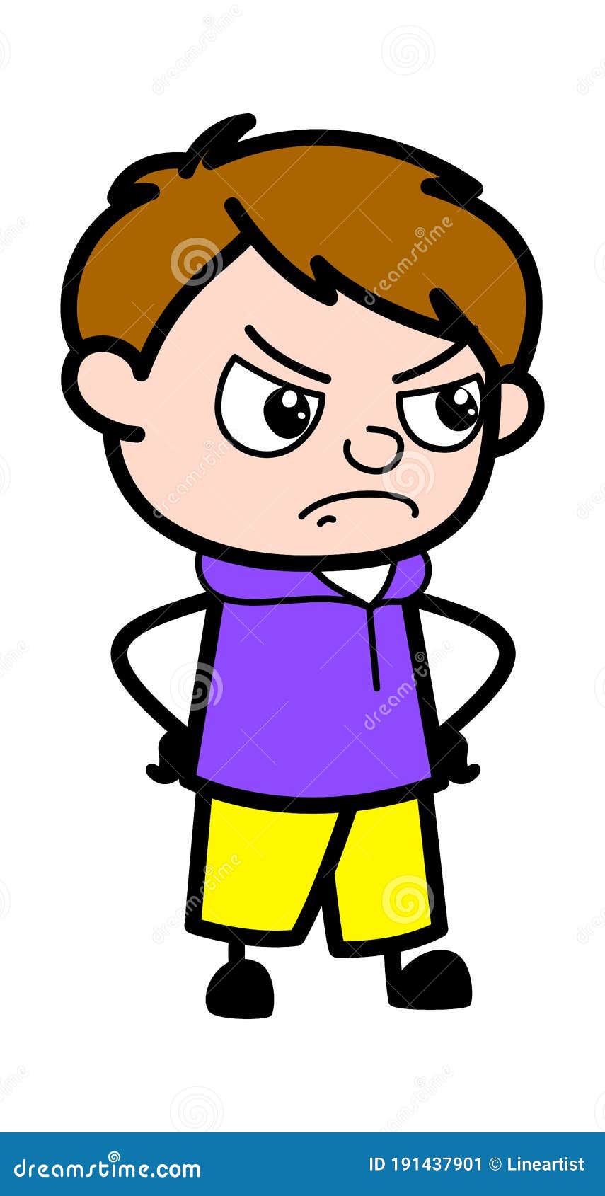 Aggressive Boy Cartoon stock illustration. Illustration of aggressive ...
