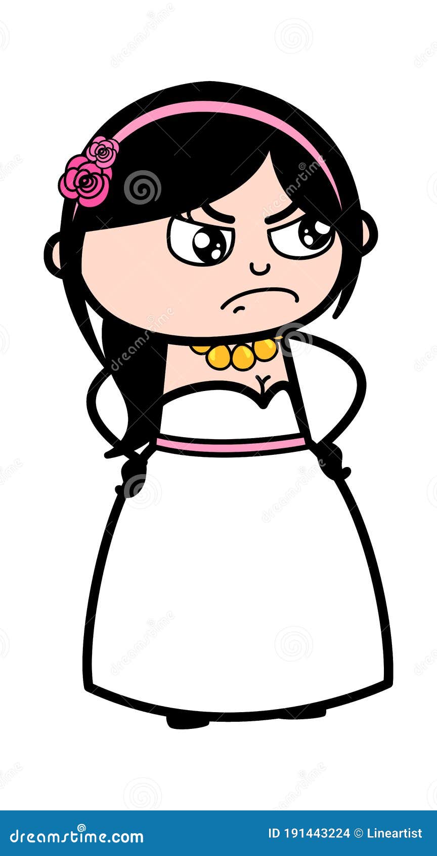 Irritated Bride Cartoon Illustration | CartoonDealer.com #191443187