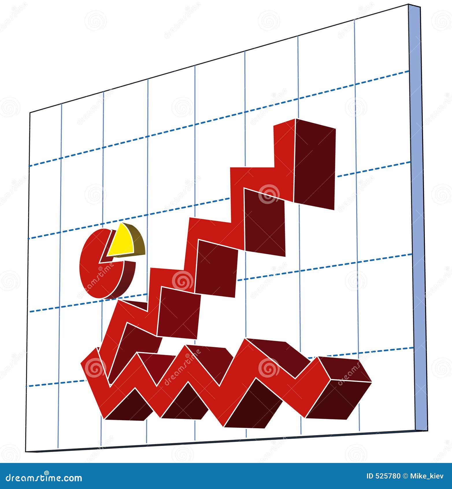 Aggressive business graph stock vector. Illustration of change - 525780