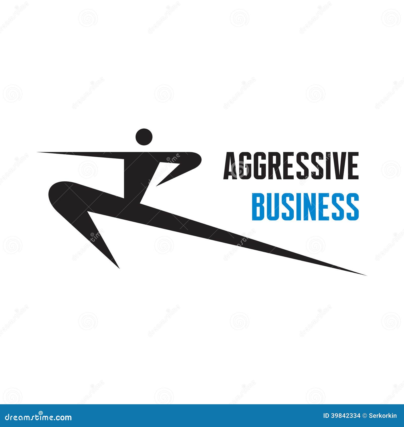 Aggressive Business - Vector Logo Sign Stock Vector - Illustration of ...