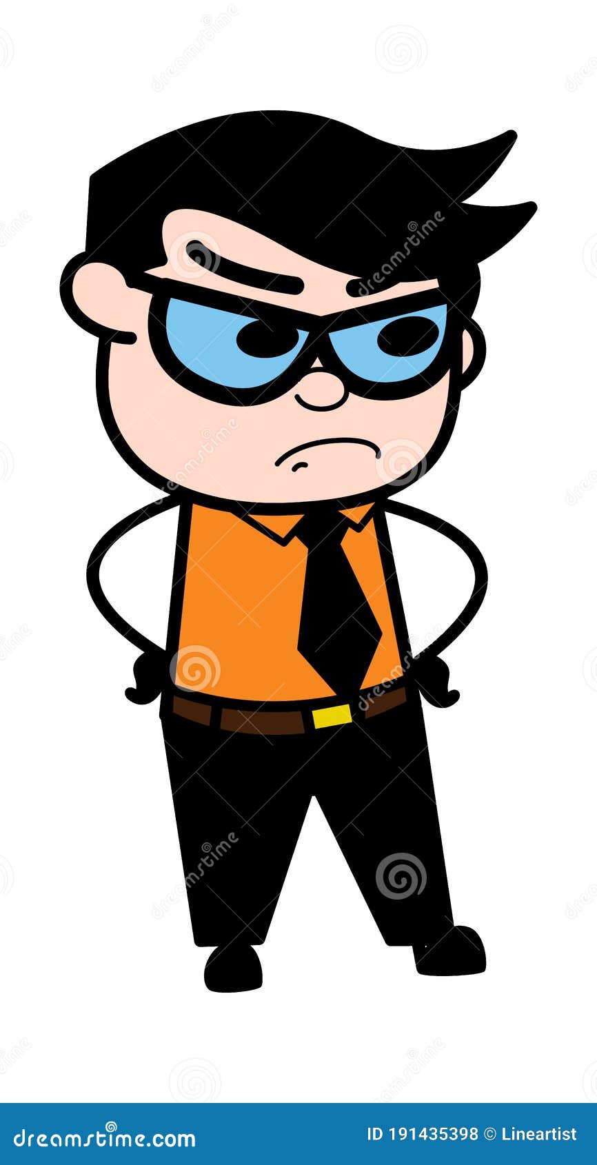 Aggressive Businessman Cartoon Stock Illustration - Illustration of ...