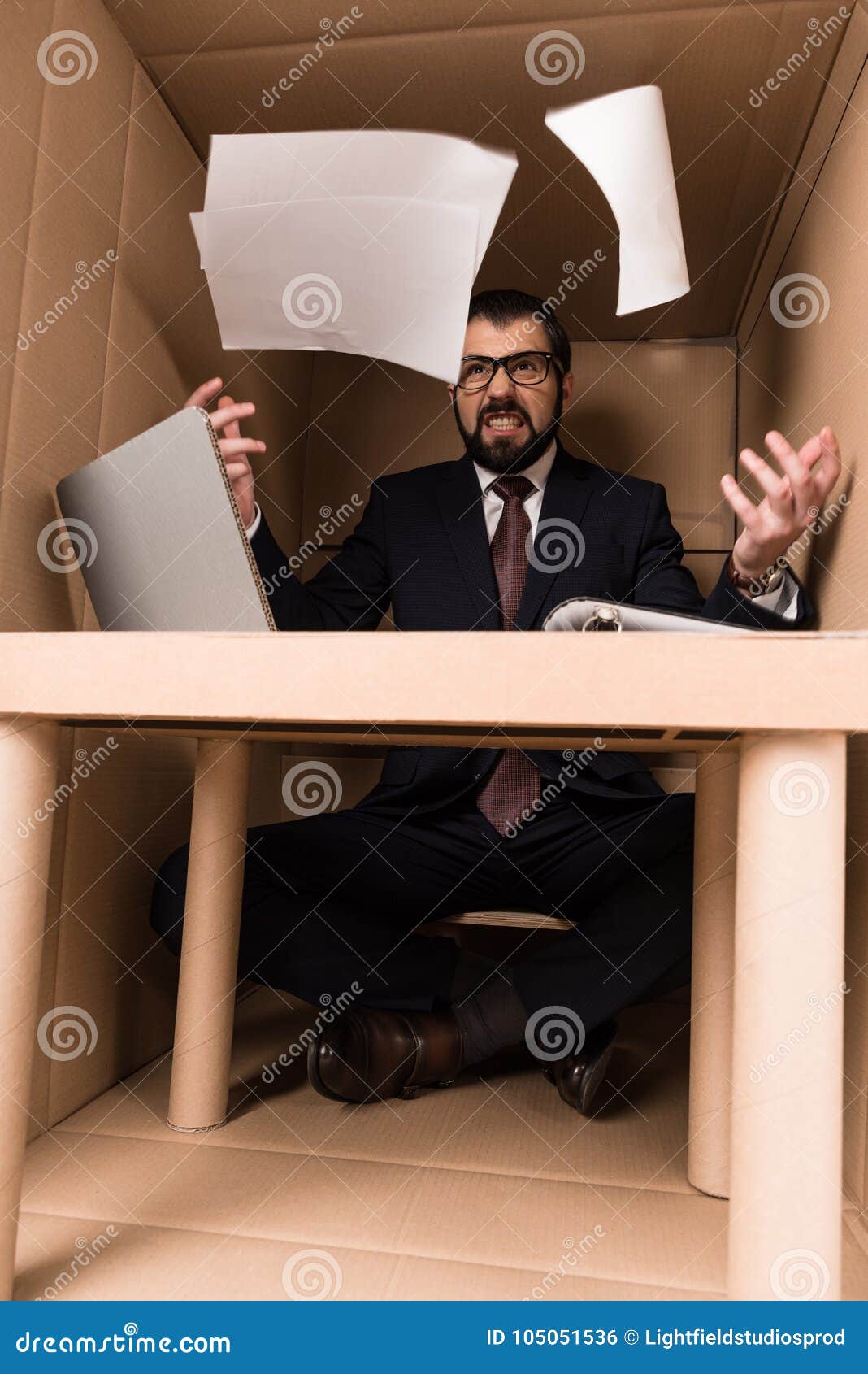 Businessman Throwing Documents Stock Photo - Image of executive ...