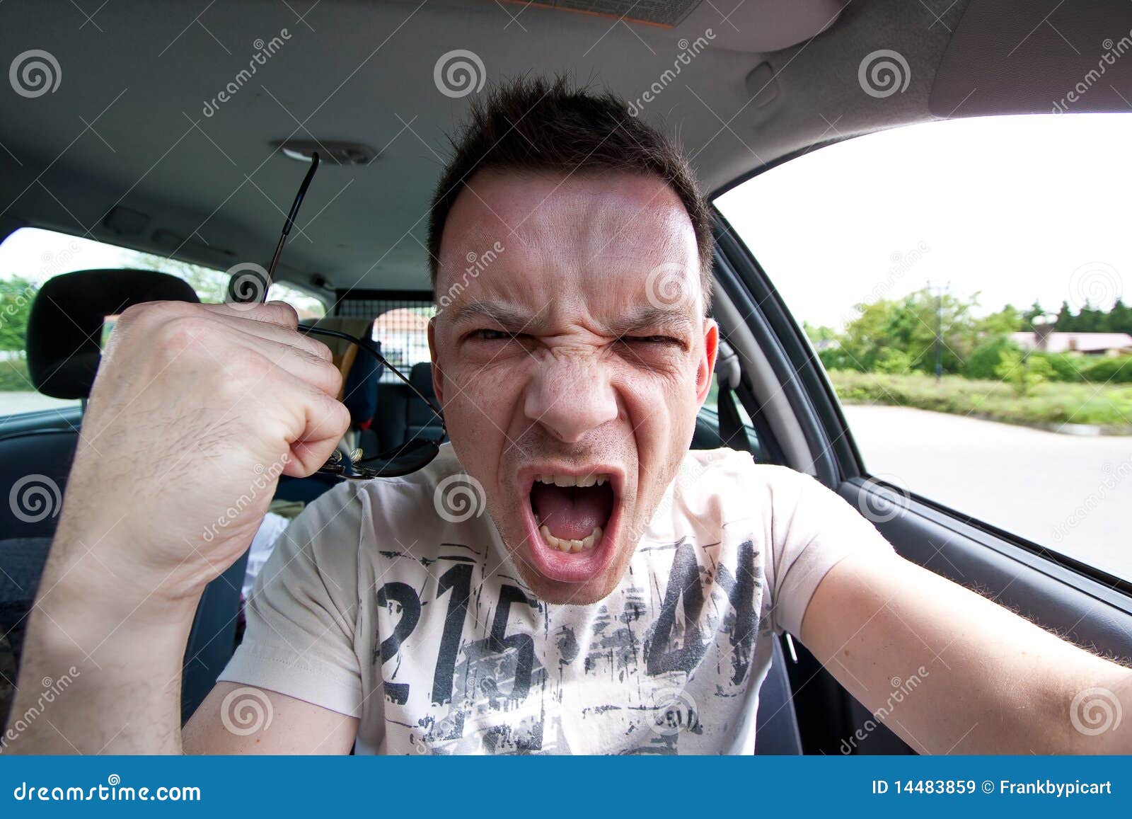 Aggressive car drivers stock image. Image of aggression - 14483859