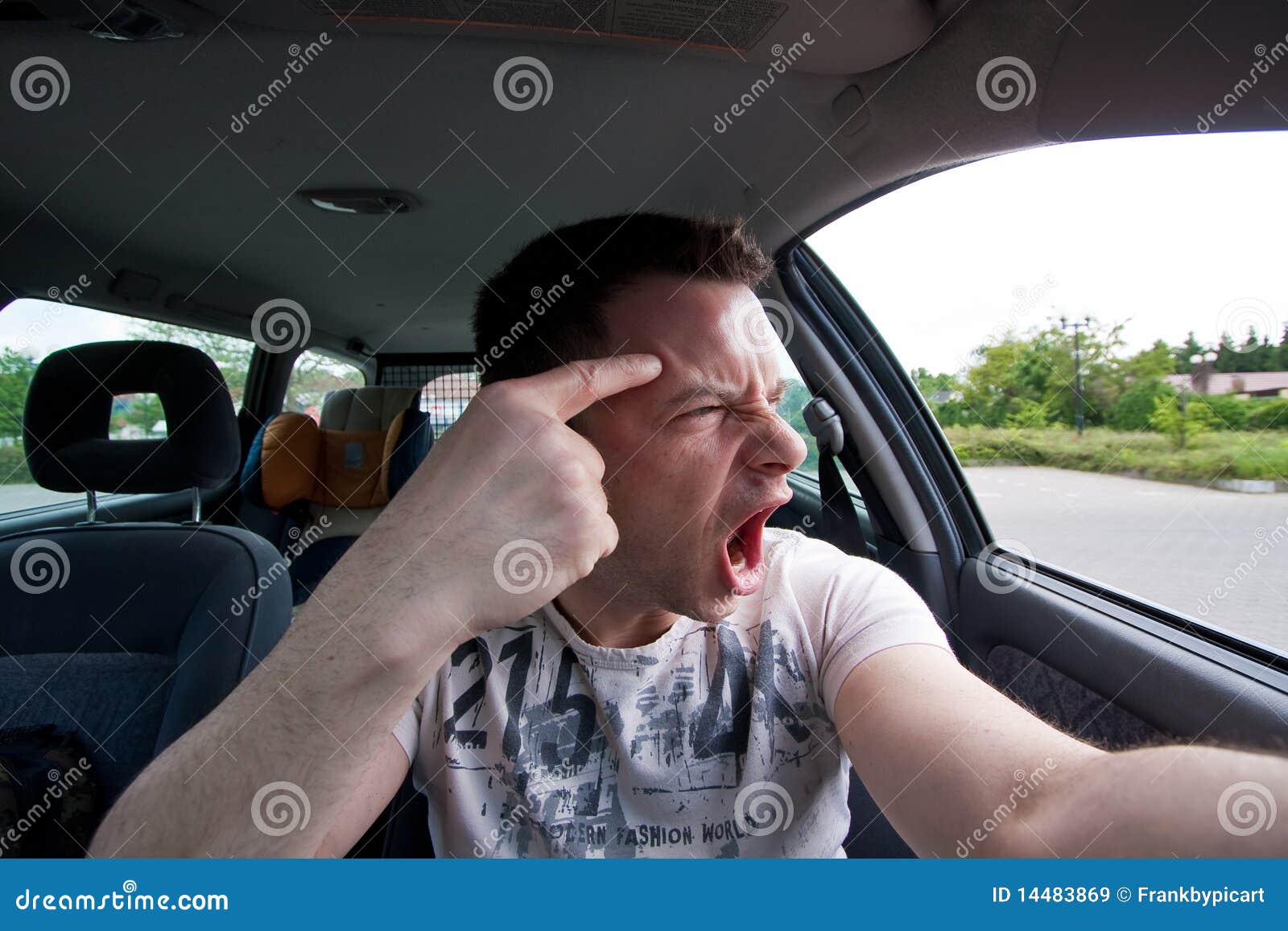 Aggressive car drivers stock image. Image of yell, angry - 14483869