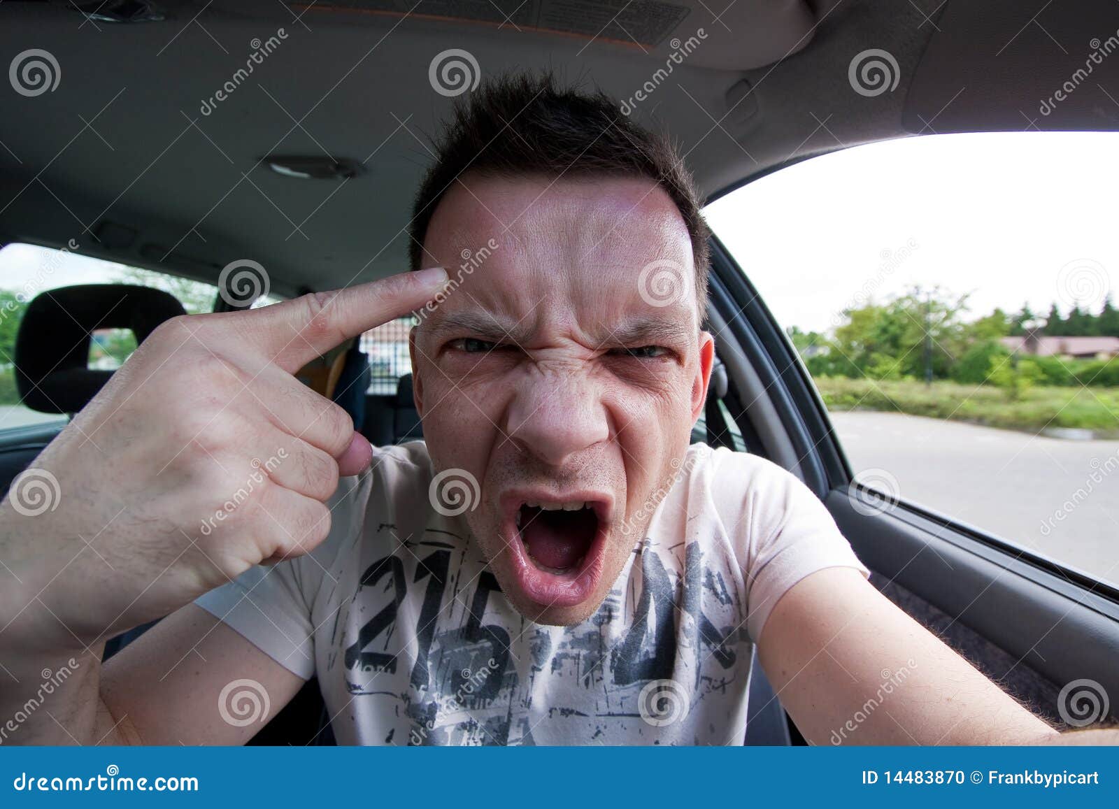 Aggressive car drivers stock photo. Image of aggression - 14483870