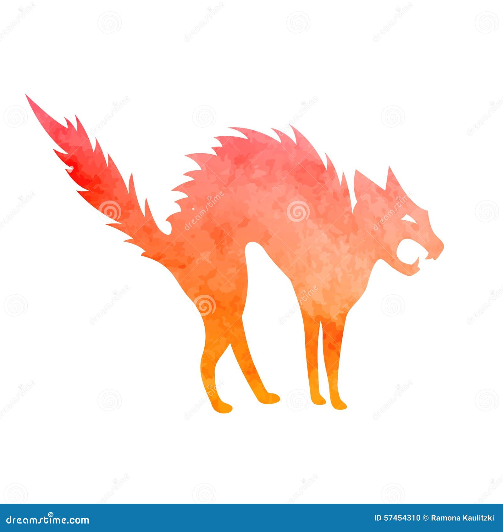 Aggressive Cat stock illustration. Illustration of snuggle - 57454310