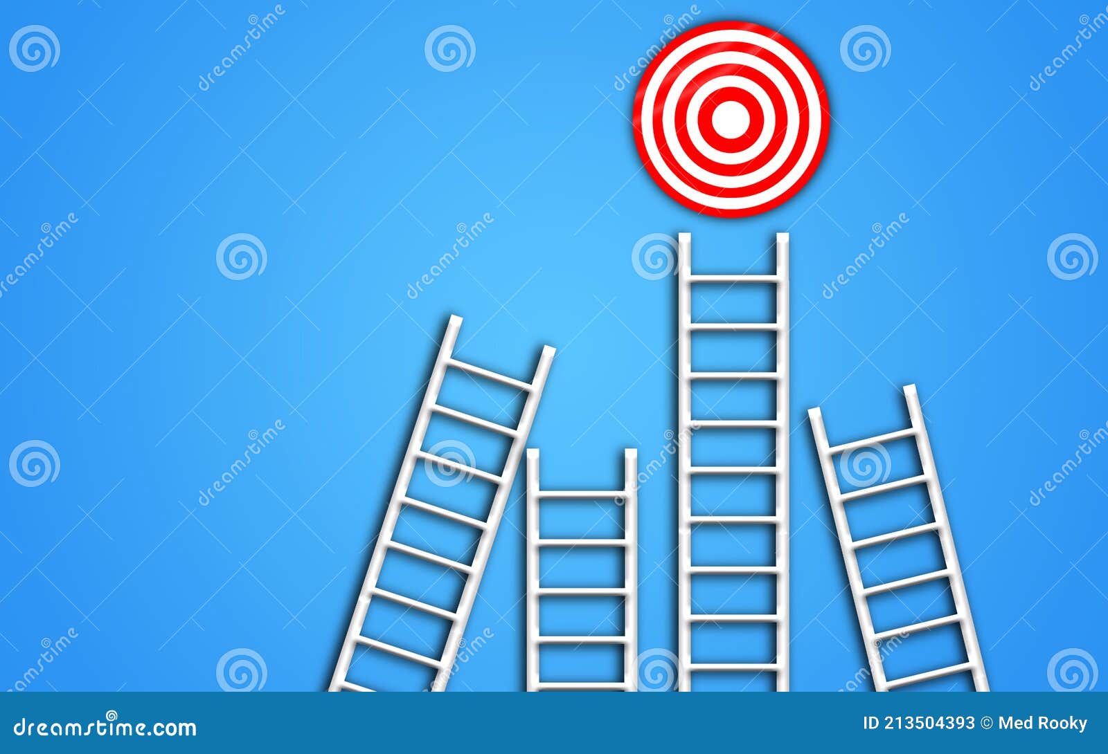 Aggressive Competition Ladder And Business Target Concept. Powerful ...