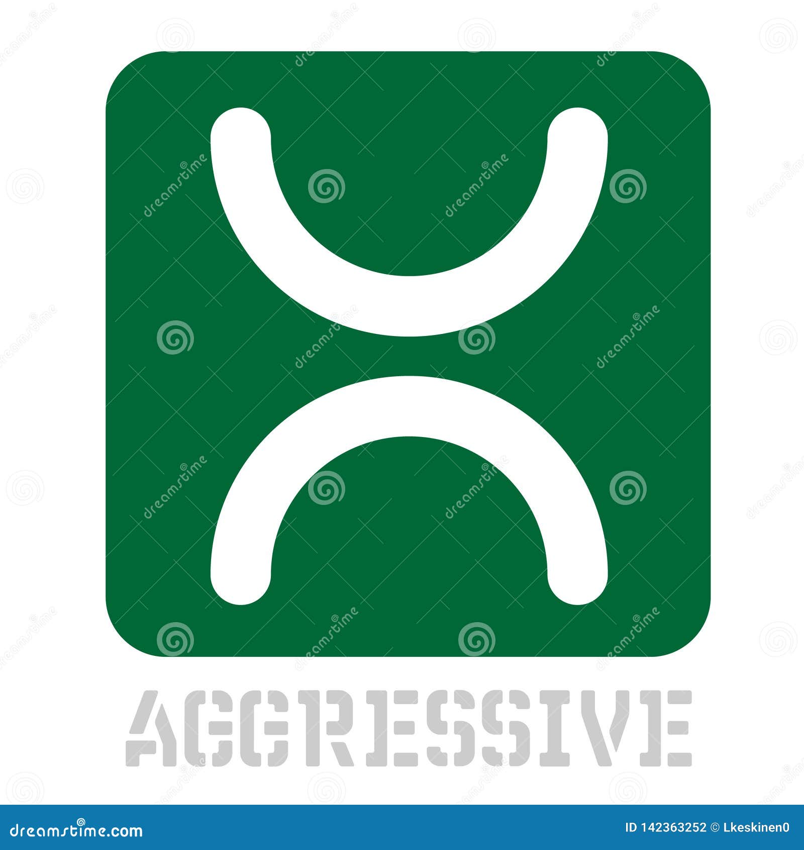 Aggressive Concept Icon on White Stock Vector - Illustration of gutsy ...