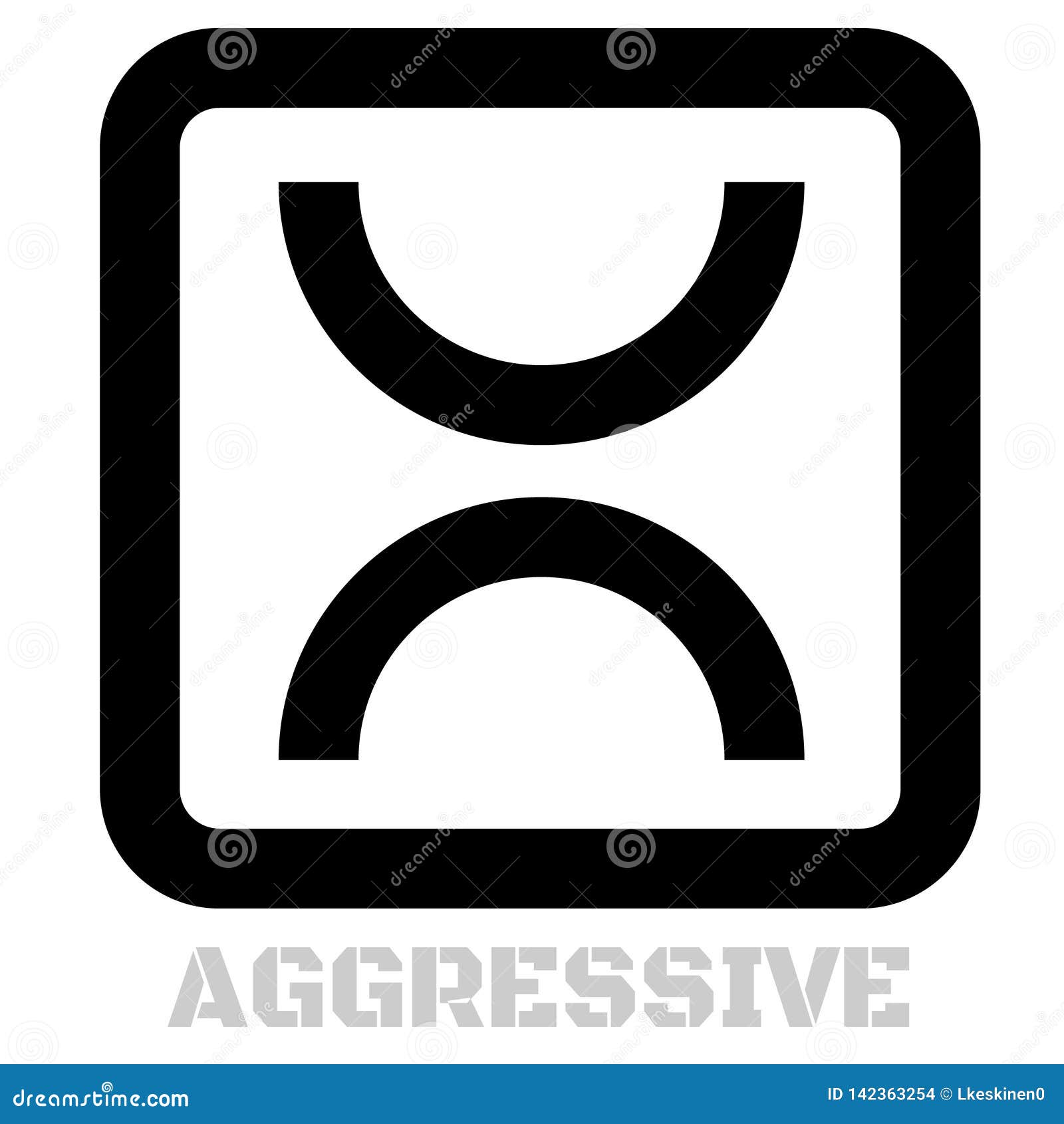 Aggressive Concept Icon on White Stock Vector - Illustration of defiant ...