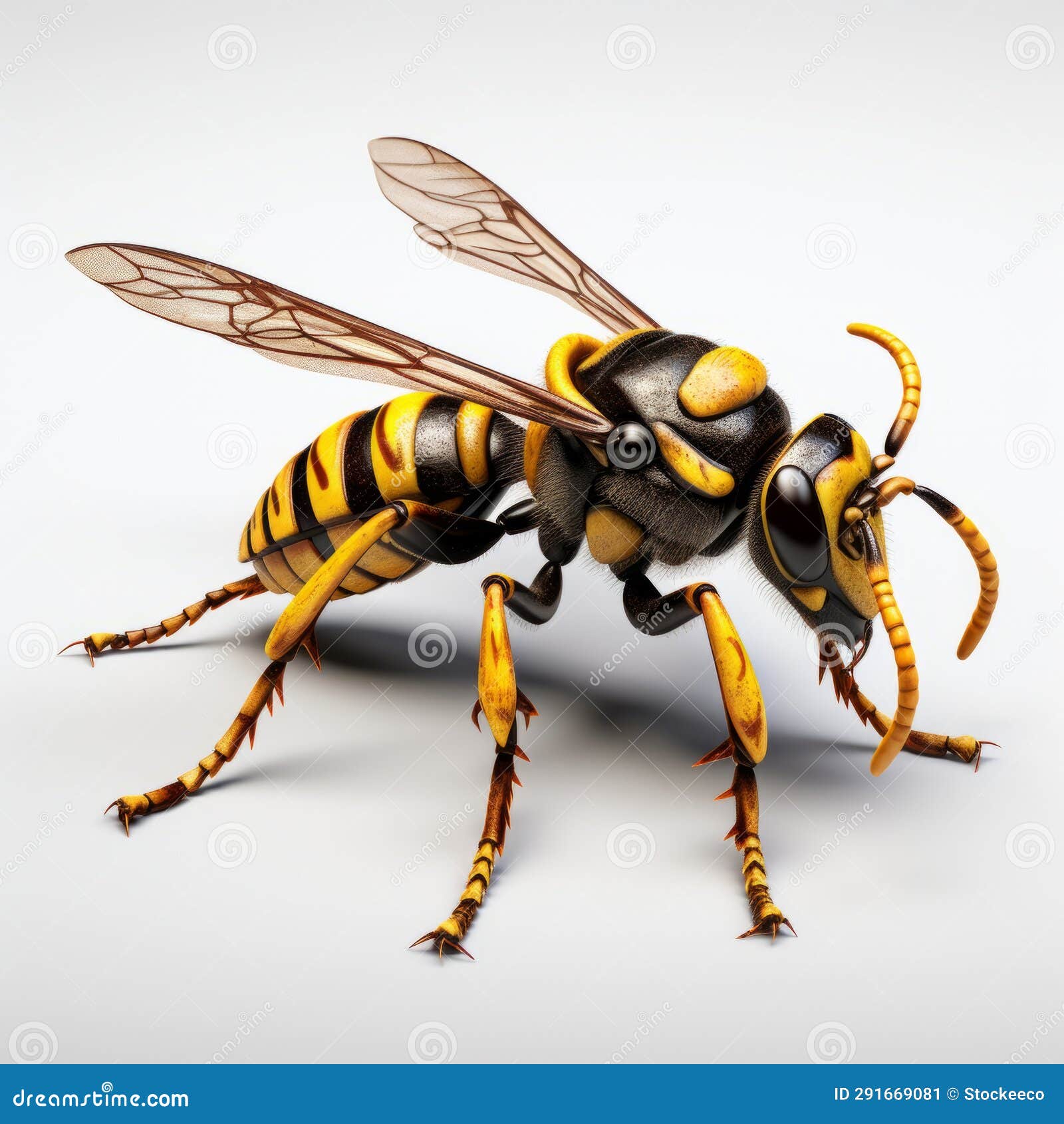 Aggressive 3d Hornet Model with Steampunk Elements Stock Illustration ...