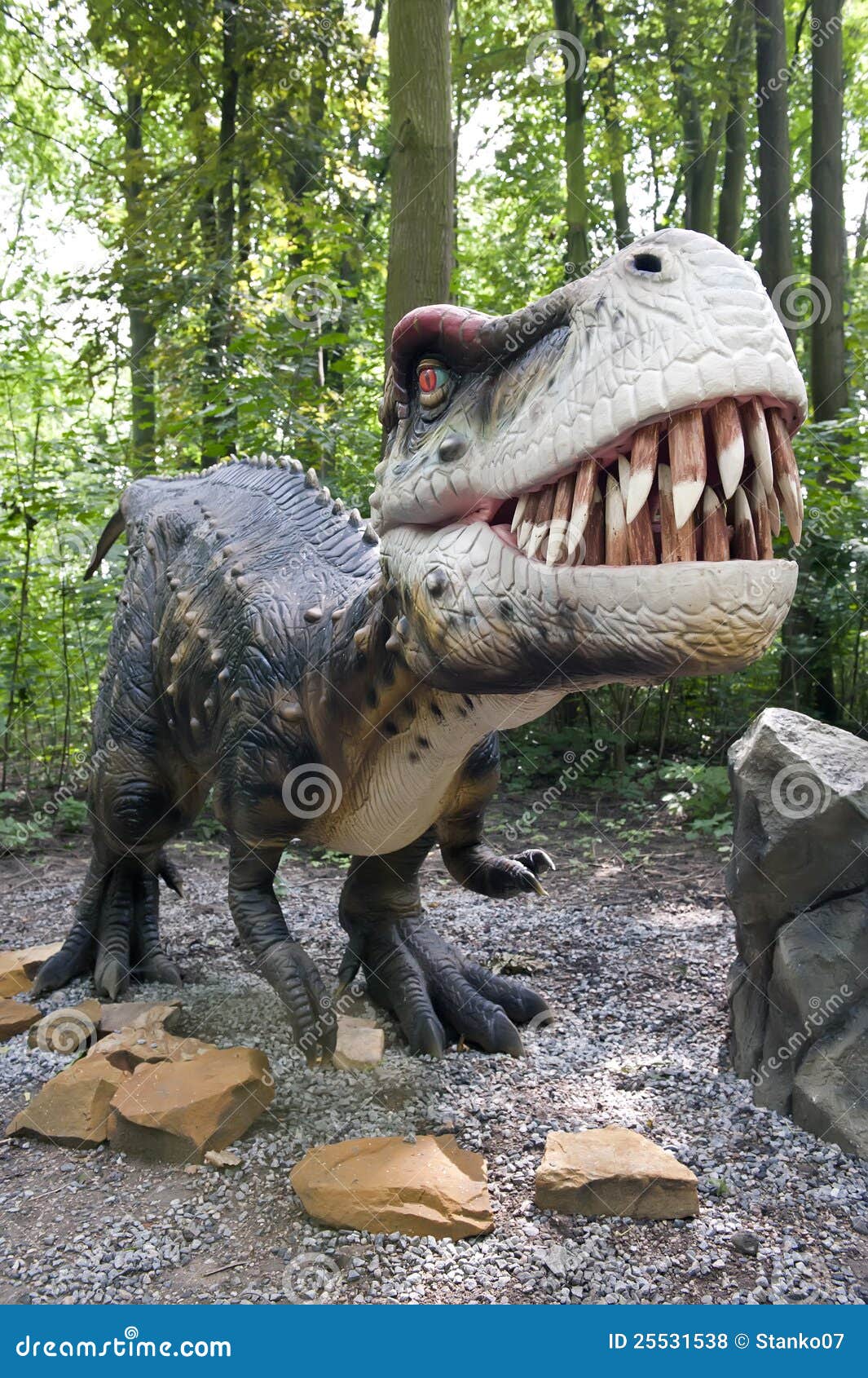 Aggressive dinosaur stock photo. Image of caudal, fang - 25531538