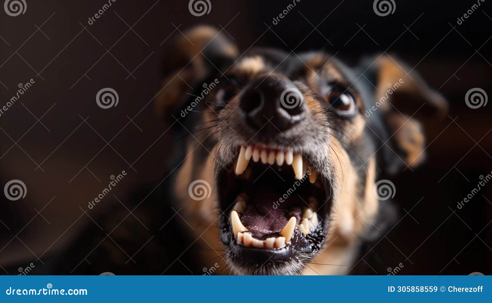 Aggressive Dog Ready To Bite Stock Illustration - Illustration of friend, animal: 305858559