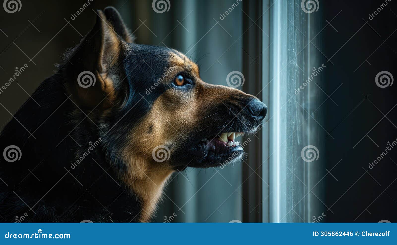 Aggressive Dog Ready To Bite Stock Photo - Image of person, bull: 305862446