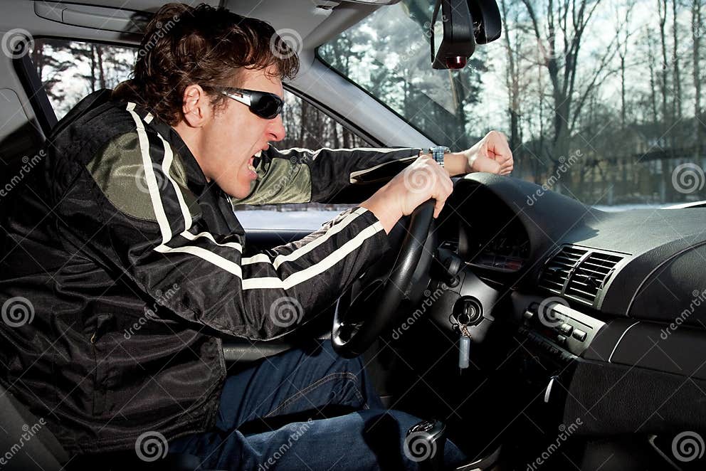Aggressive driver stock image. Image of accident, inside - 8620017