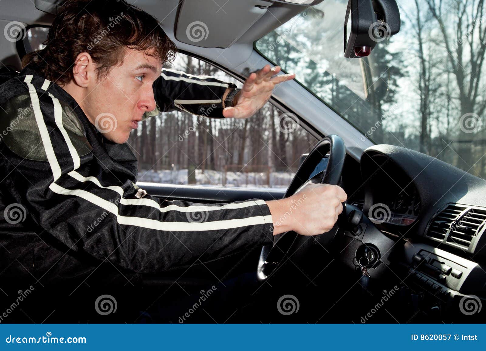 Aggressive driver stock image. Image of accident, expression - 8620057