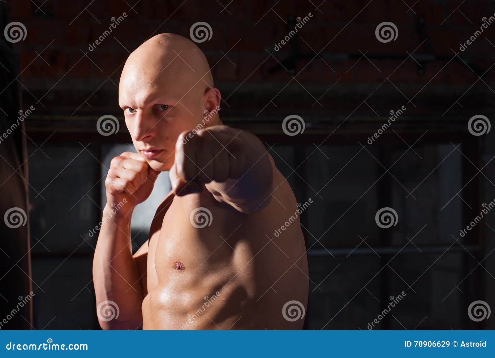 Aggressive fighter stock image. Image of healthy, mean - 70906629
