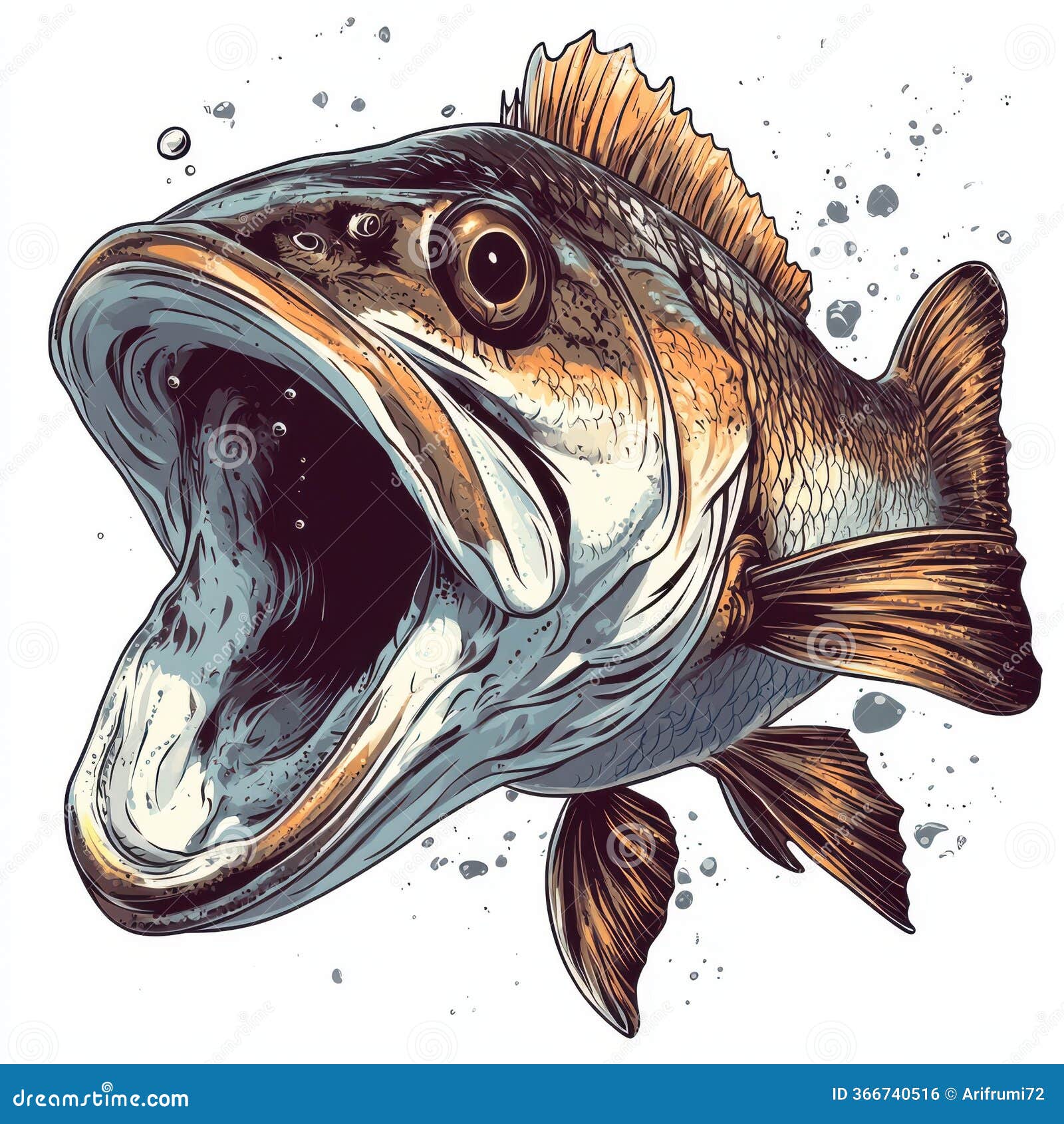 Aggressive Dog Mouth Angry Coloring Page Cartoon Illustration ...