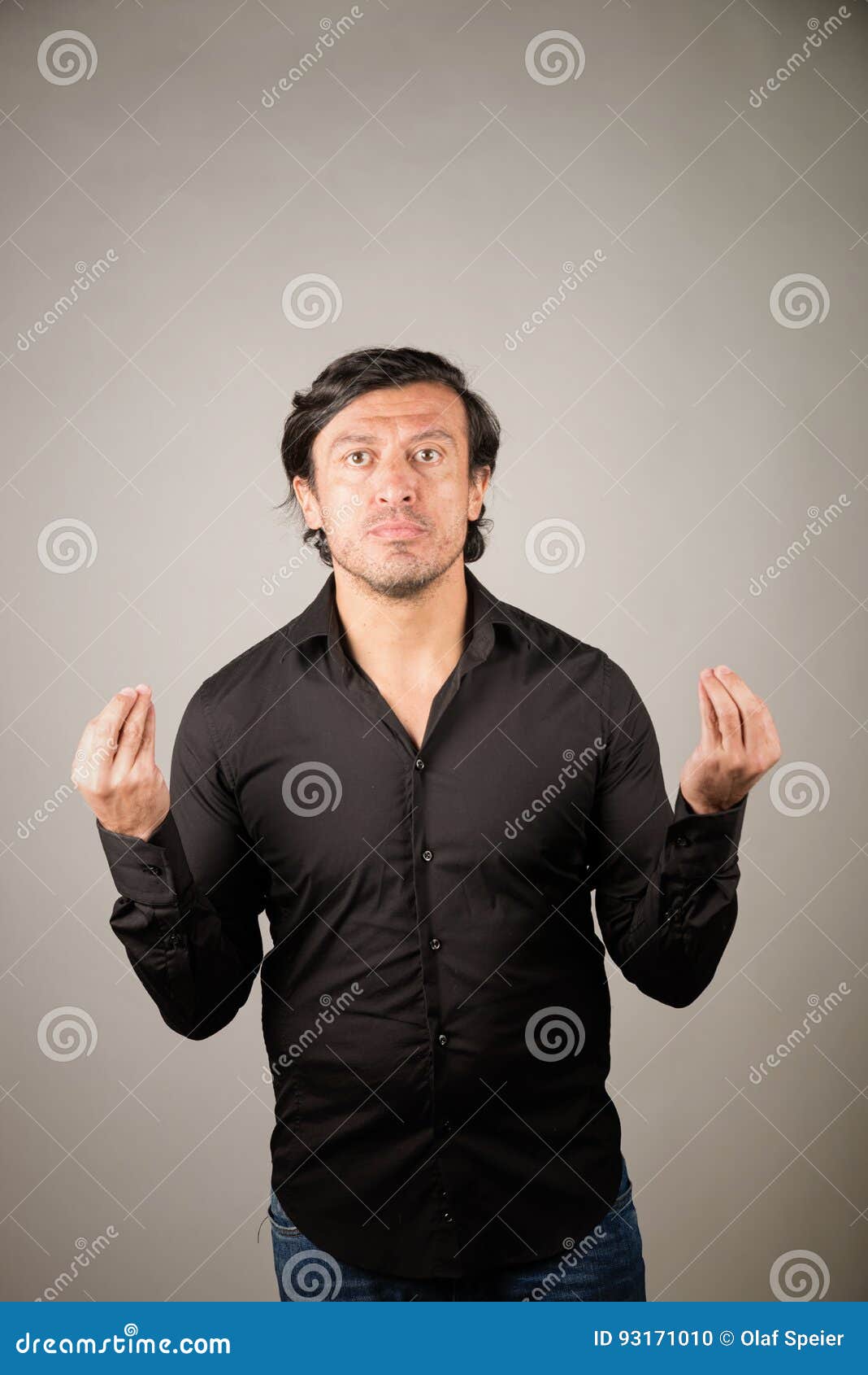 Aggressive gesticulation stock photo. Image of portrait - 93171010