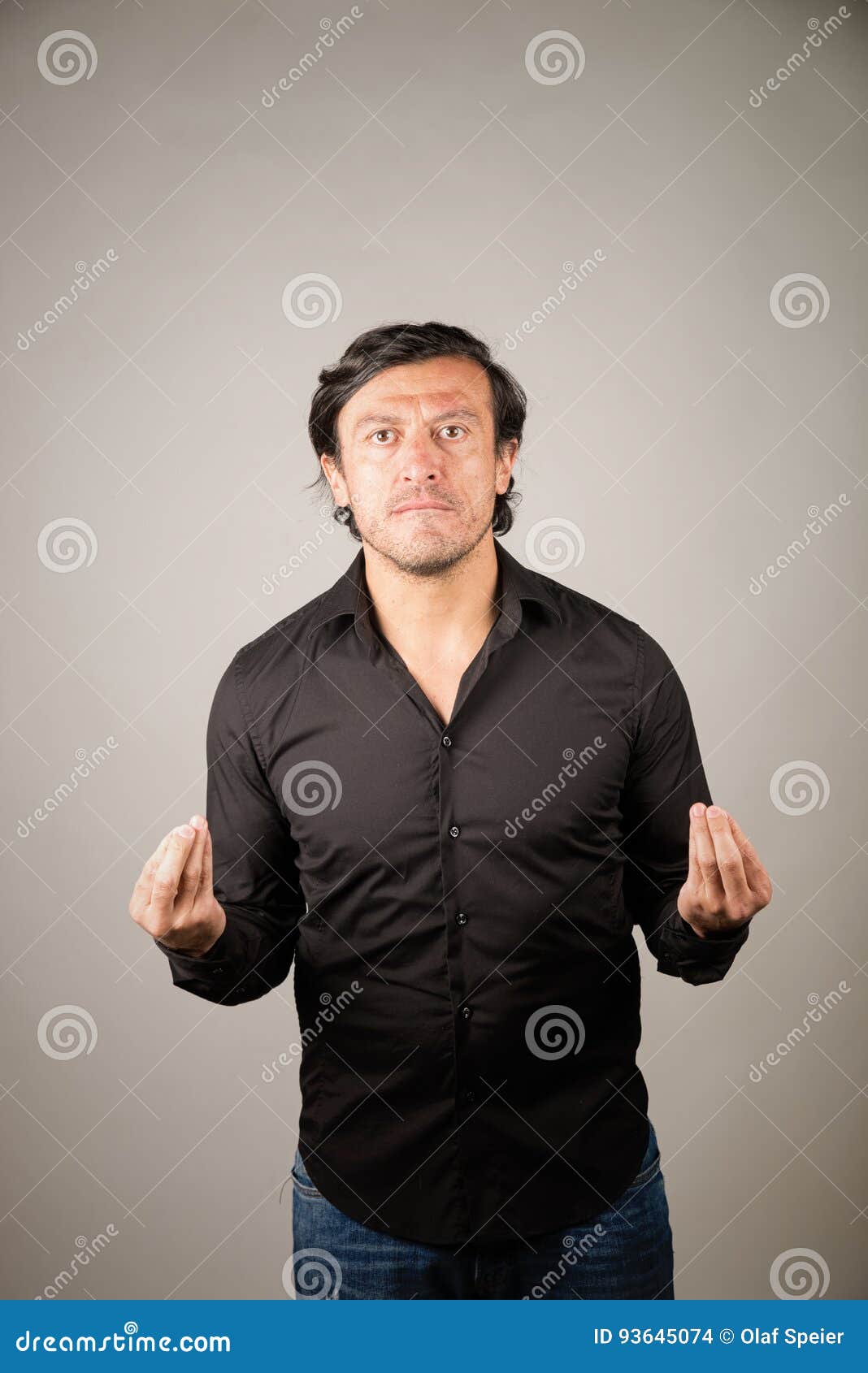 Aggressive gesticulation stock photo. Image of shot, emotion - 93645074