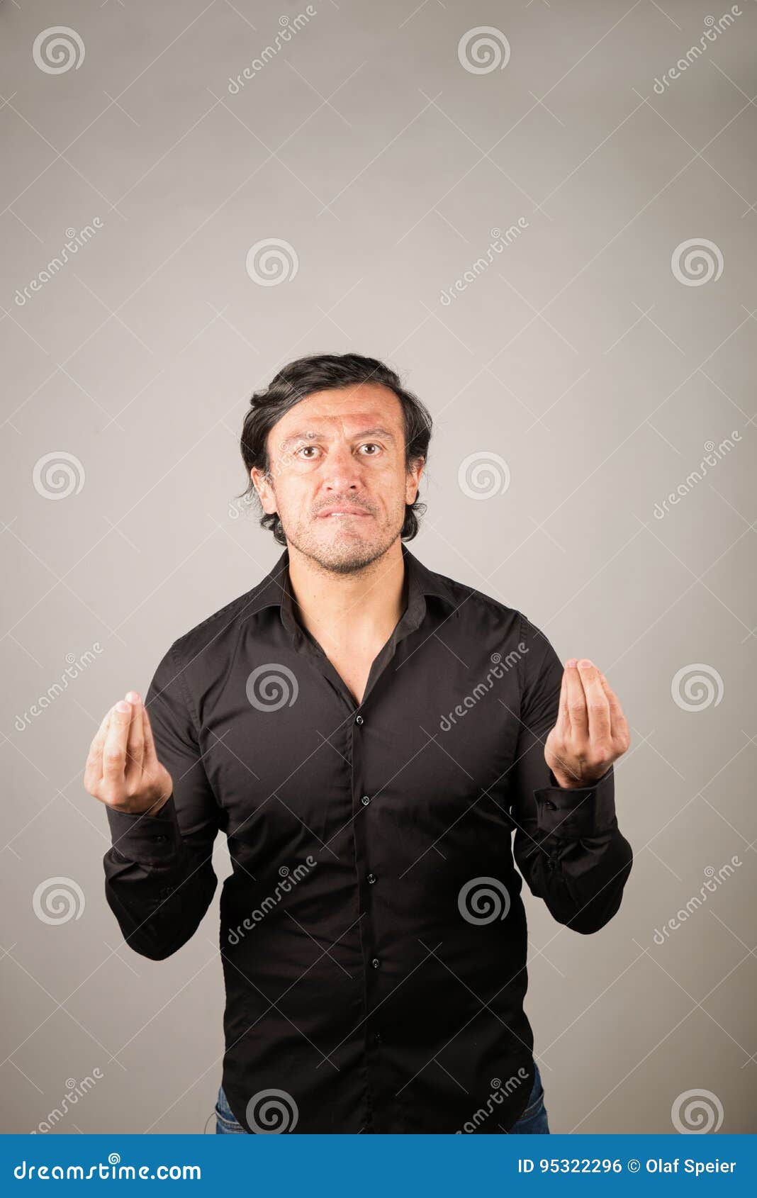 Aggressive gesticulation stock photo. Image of attitude - 95322296