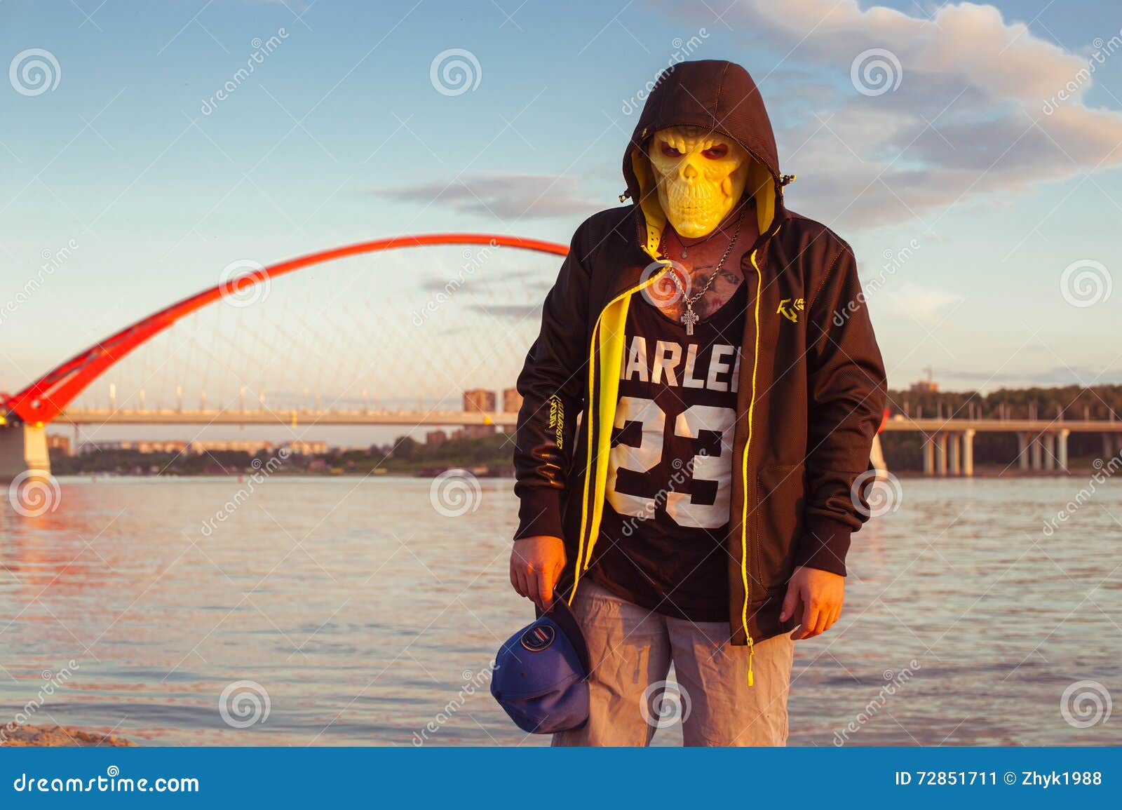 Aggressive guy in the mask stock image. Image of young - 72851711
