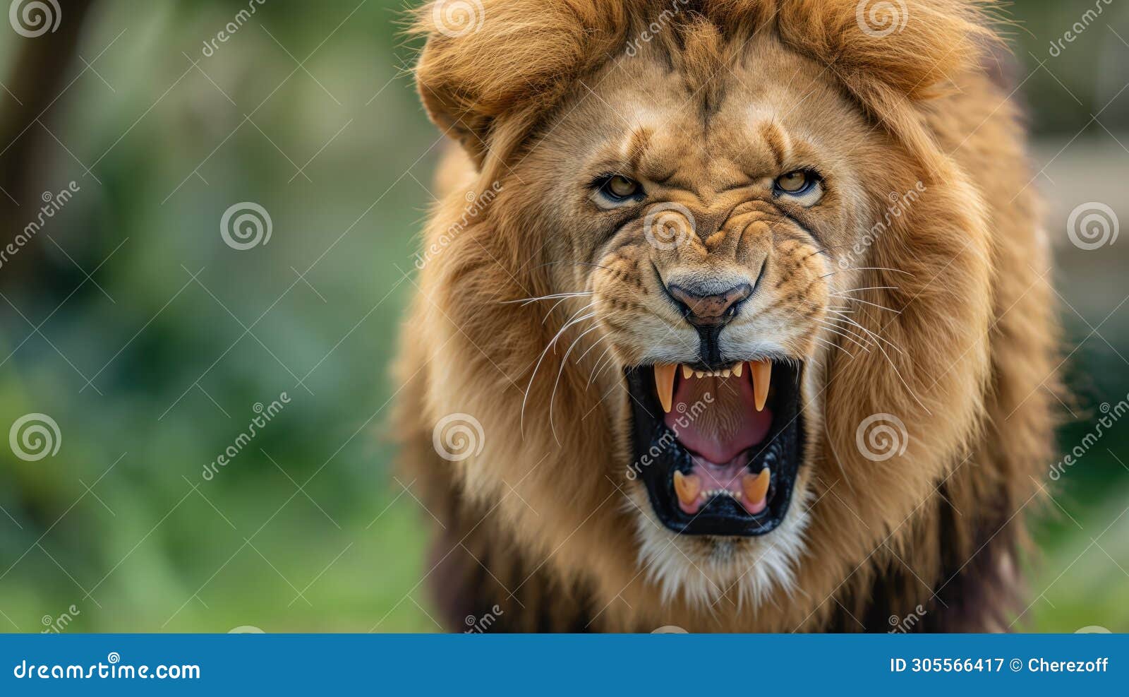 Aggressive Lion Ready To Attack Stock Image - Image of angry, nature ...