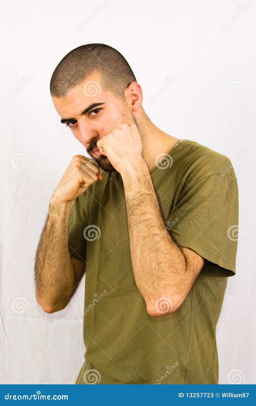 Aggressive look stock image. Image of punch, hair, male - 13257723