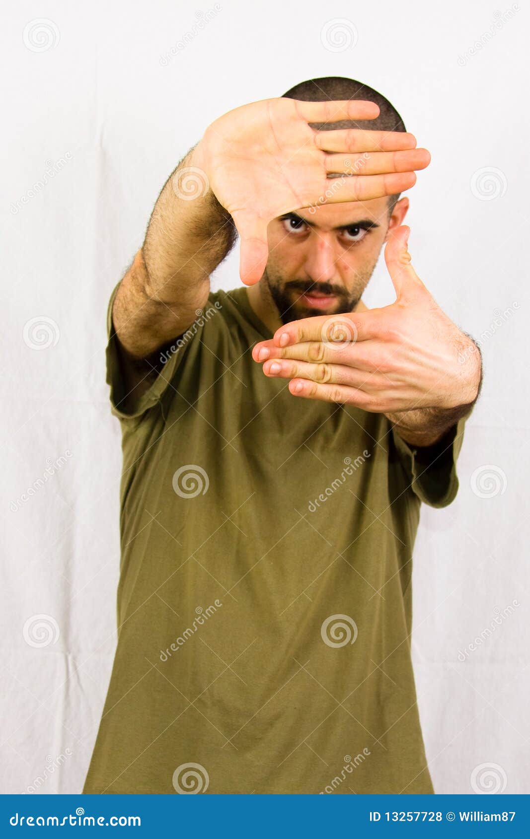 Aggressive look stock photo. Image of head, emotion, shaved - 13257728