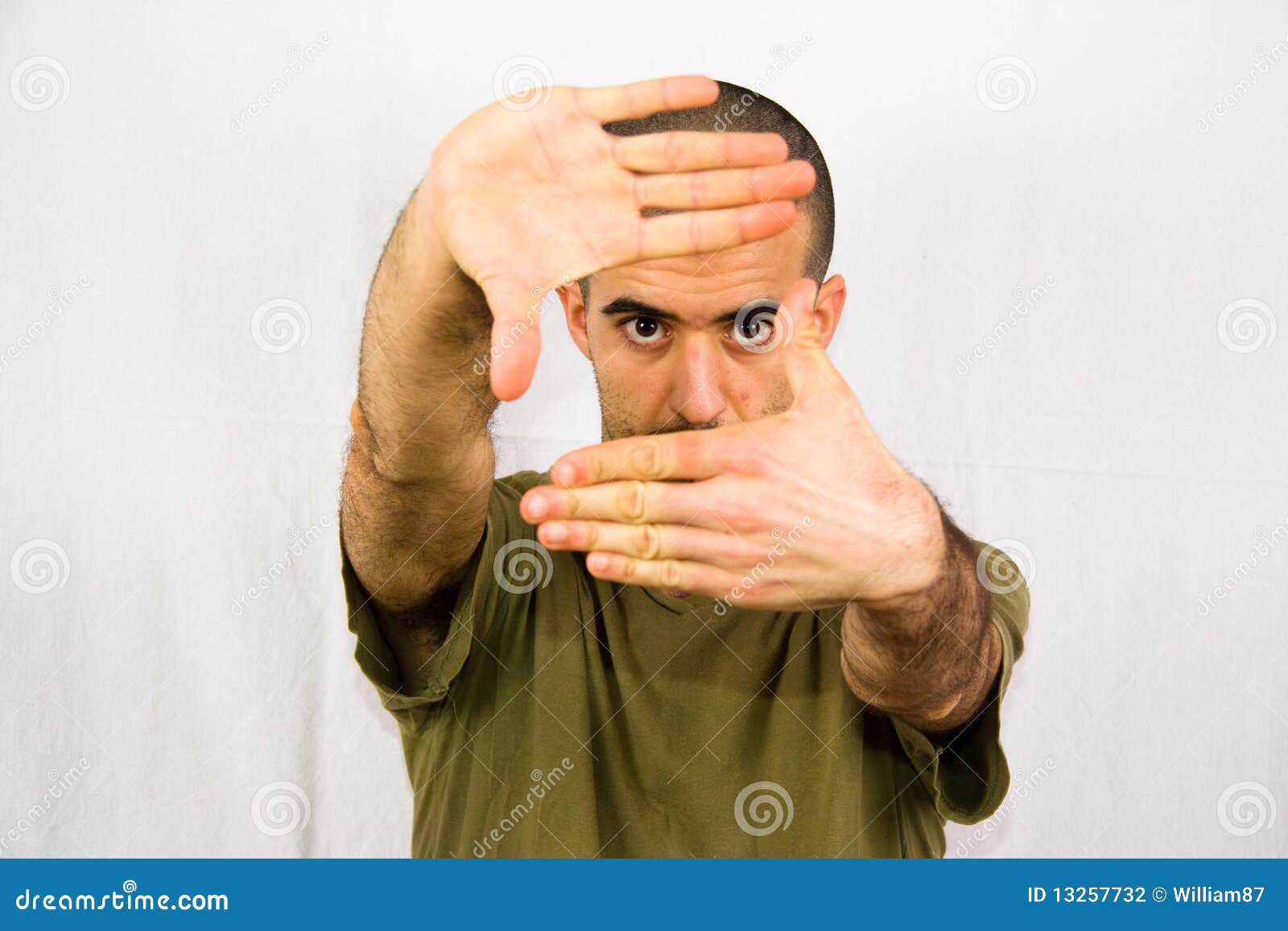 Aggressive look stock photo. Image of shirt, look, emotion - 13257732