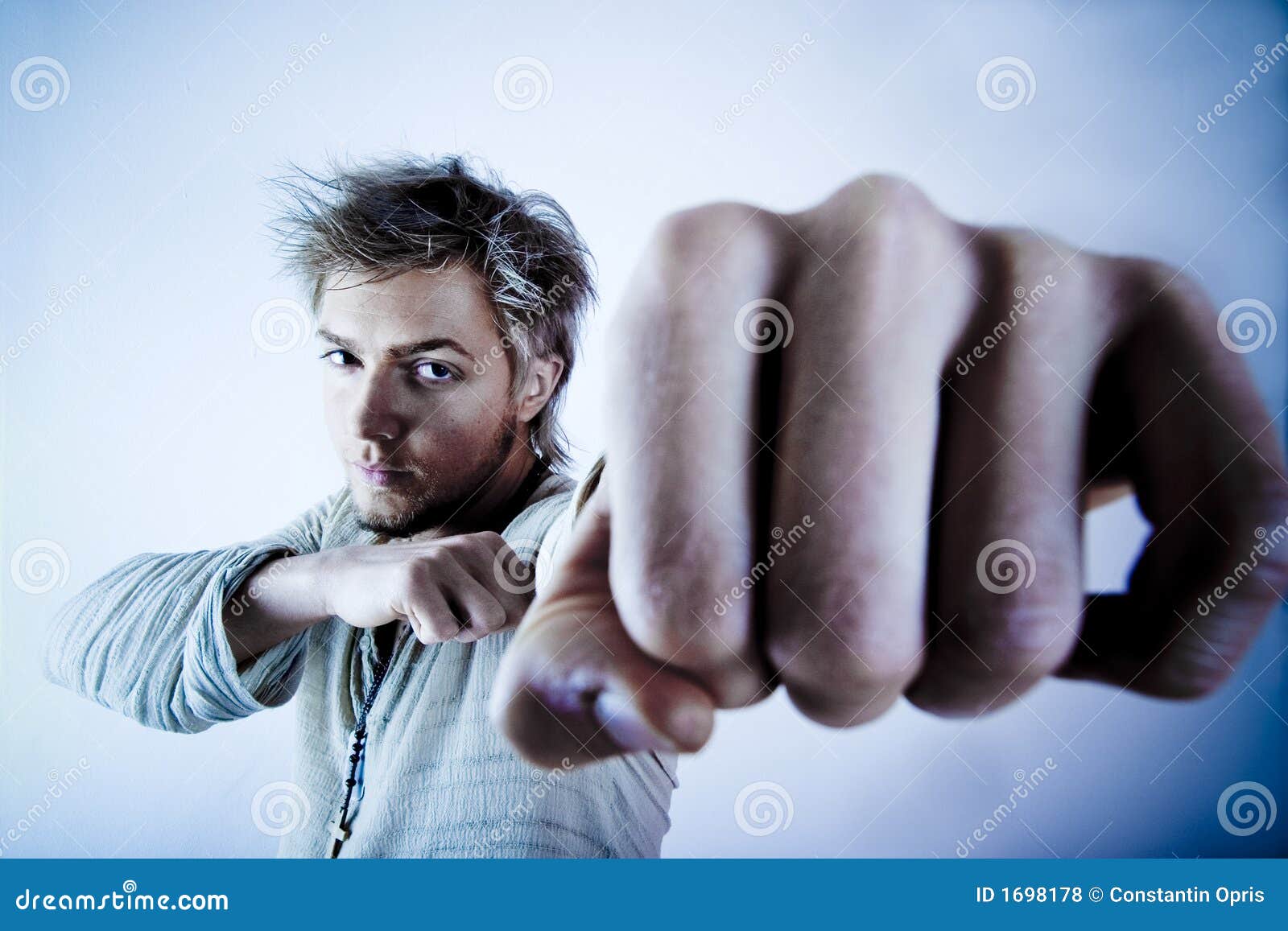 Aggressive Man stock photo. Image of fighter, annoyed - 1698178