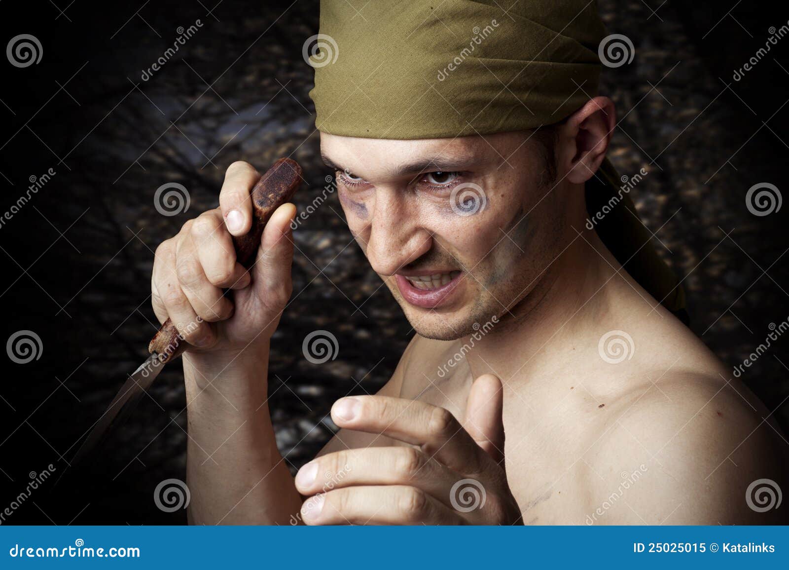 Aggressive Man with a Knife Stock Image - Image of mafia, handsome ...