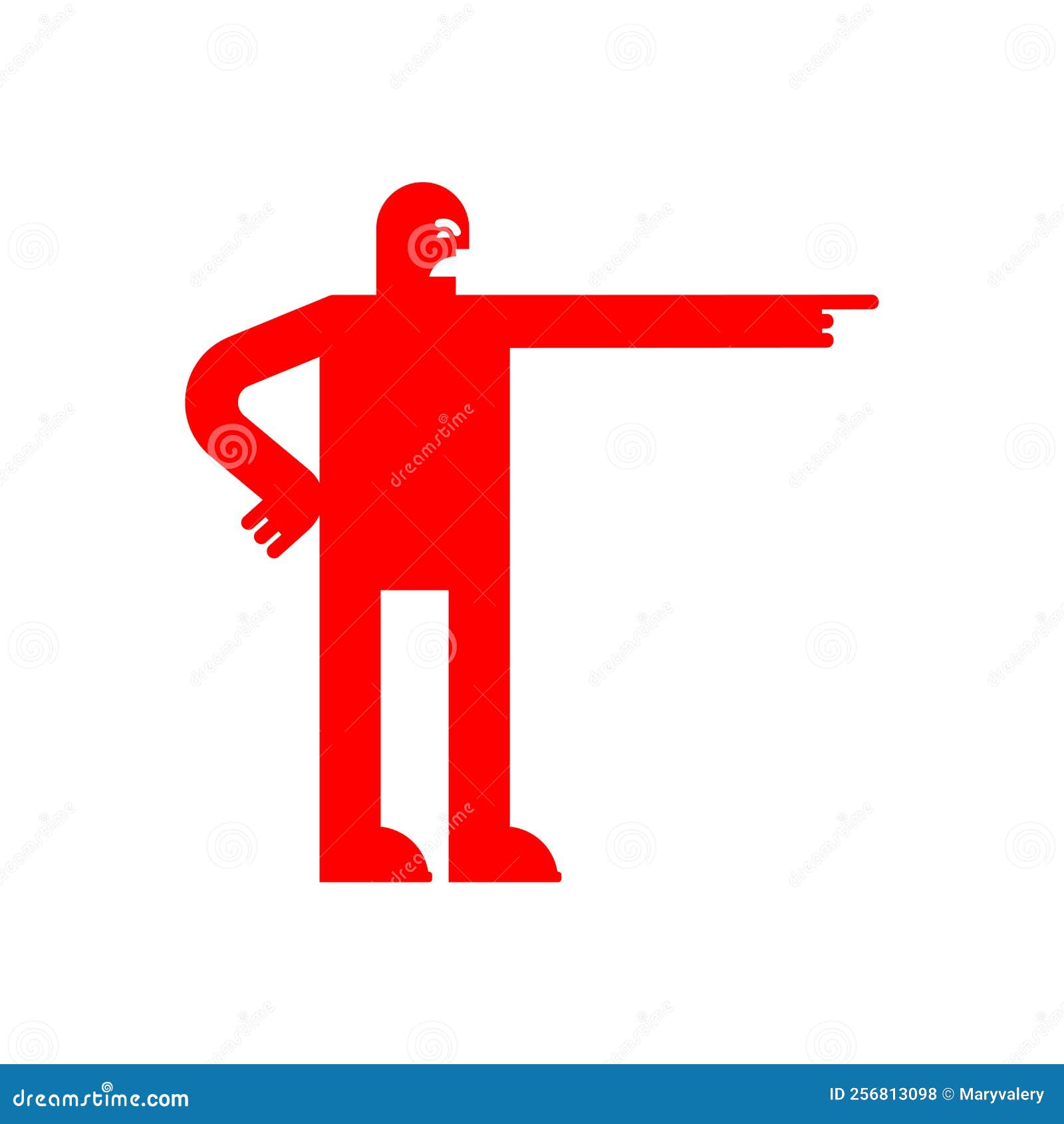 Aggressive Man Points His Finger and Shouts Stock Vector - Illustration ...