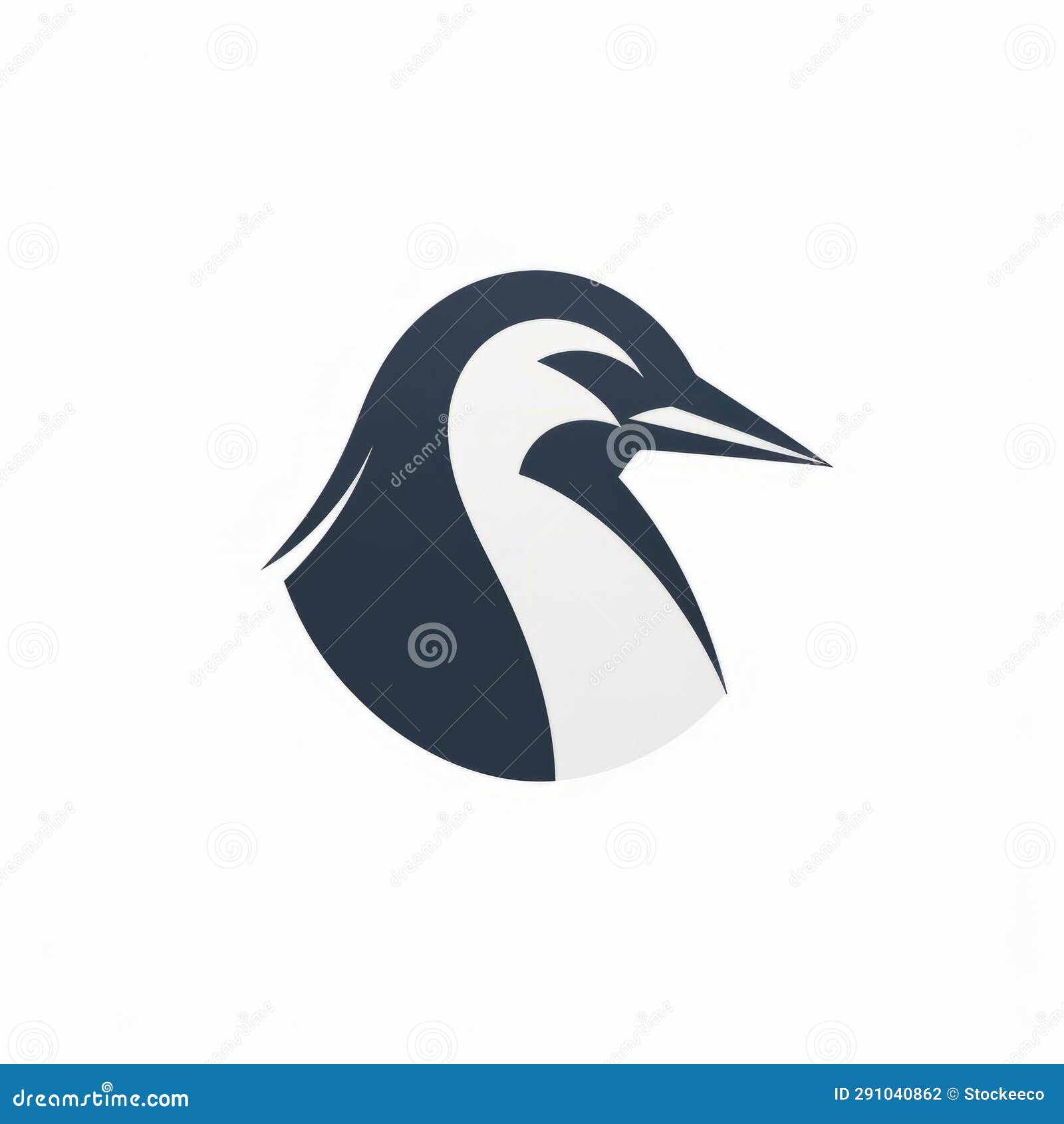 Aggressive Penguin Head Logo Vector Design Stock Illustration ...
