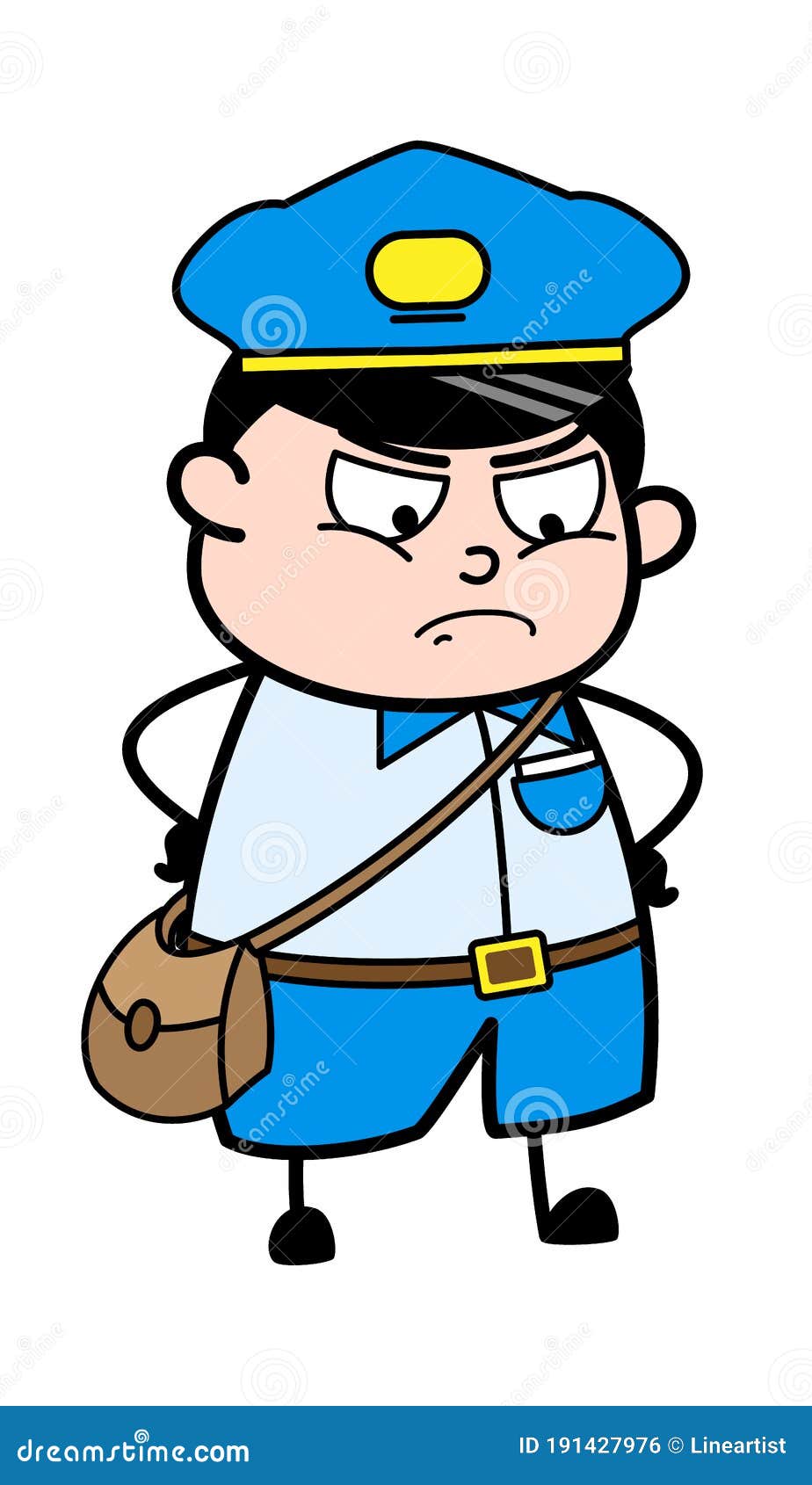 Aggressive Postal Worker Cartoon Stock Illustration - Illustration of ...