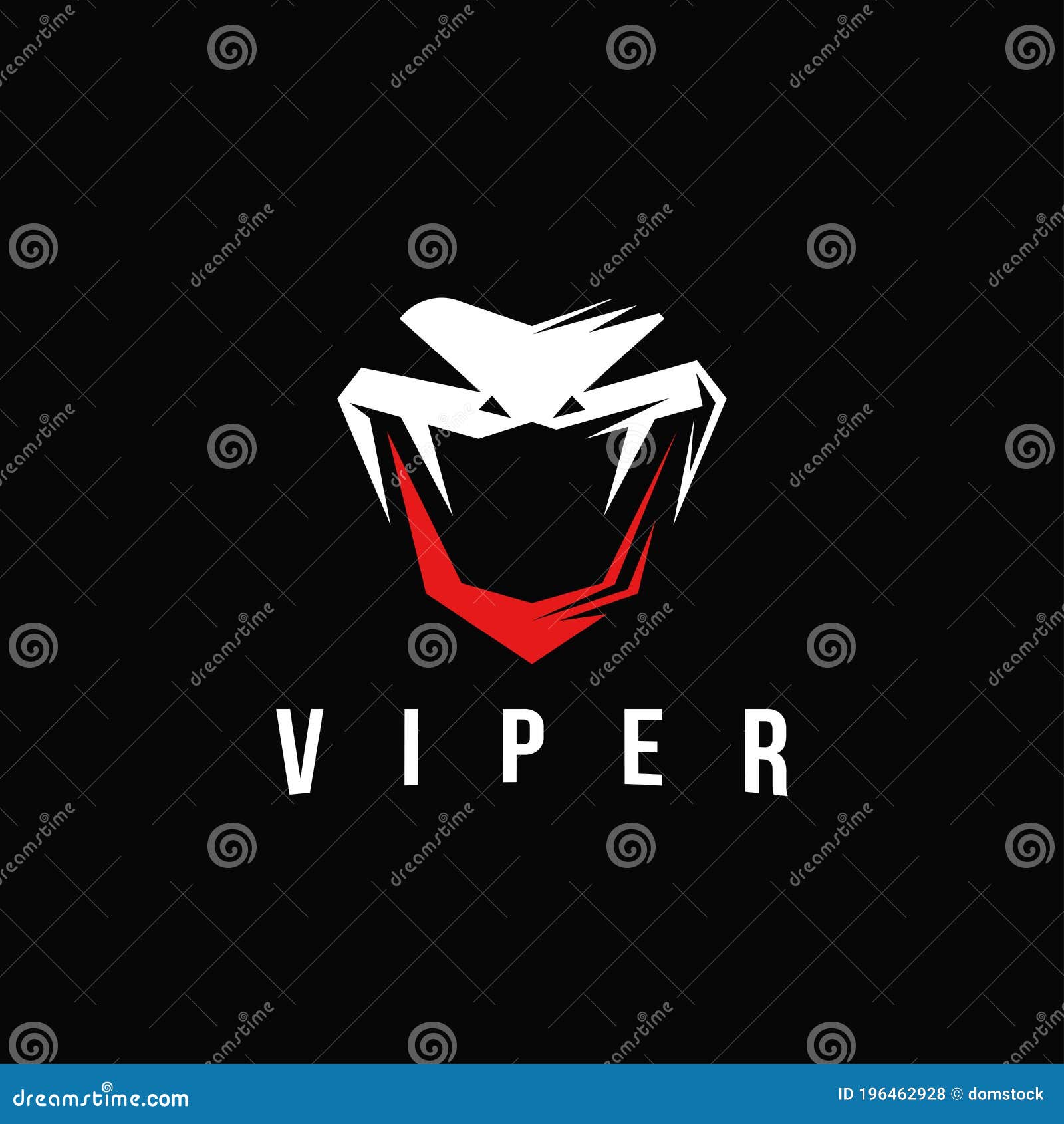 Aggressive Powerful Viper Snake Logo Vector, Letter V Viper Logo Stock ...