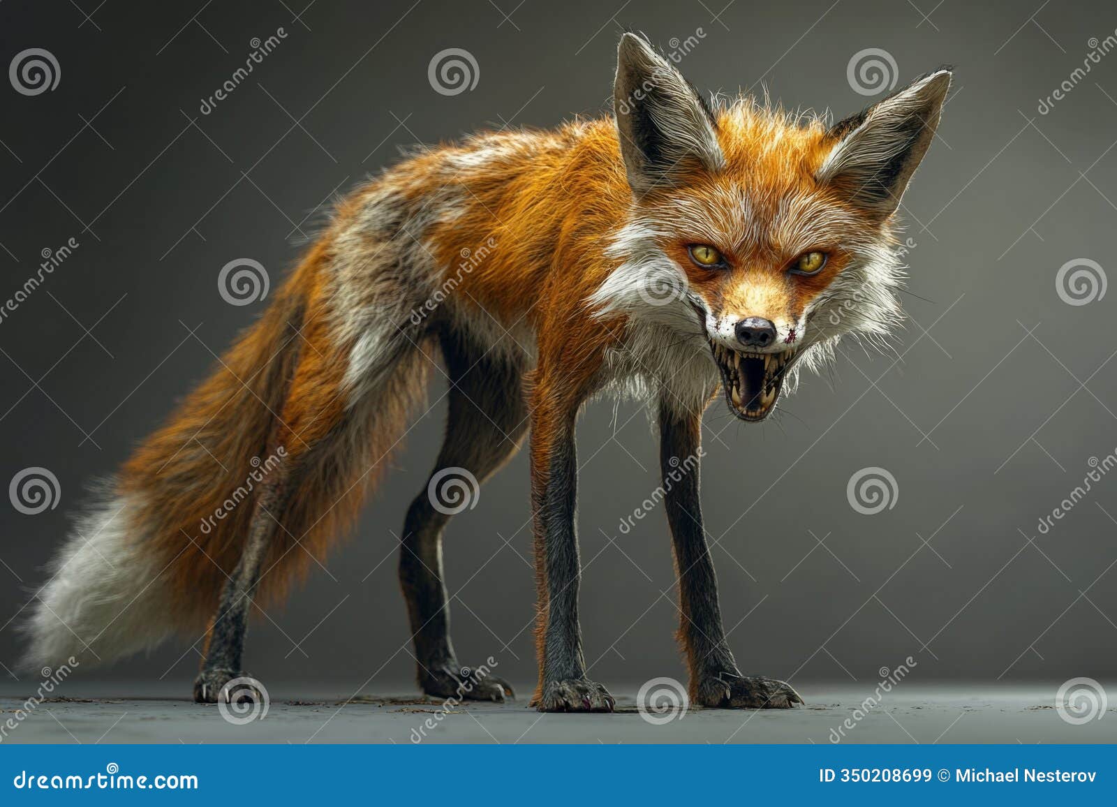 Aggressive Red Fox Showing Teeth and Growling Stock Image - Image of ...