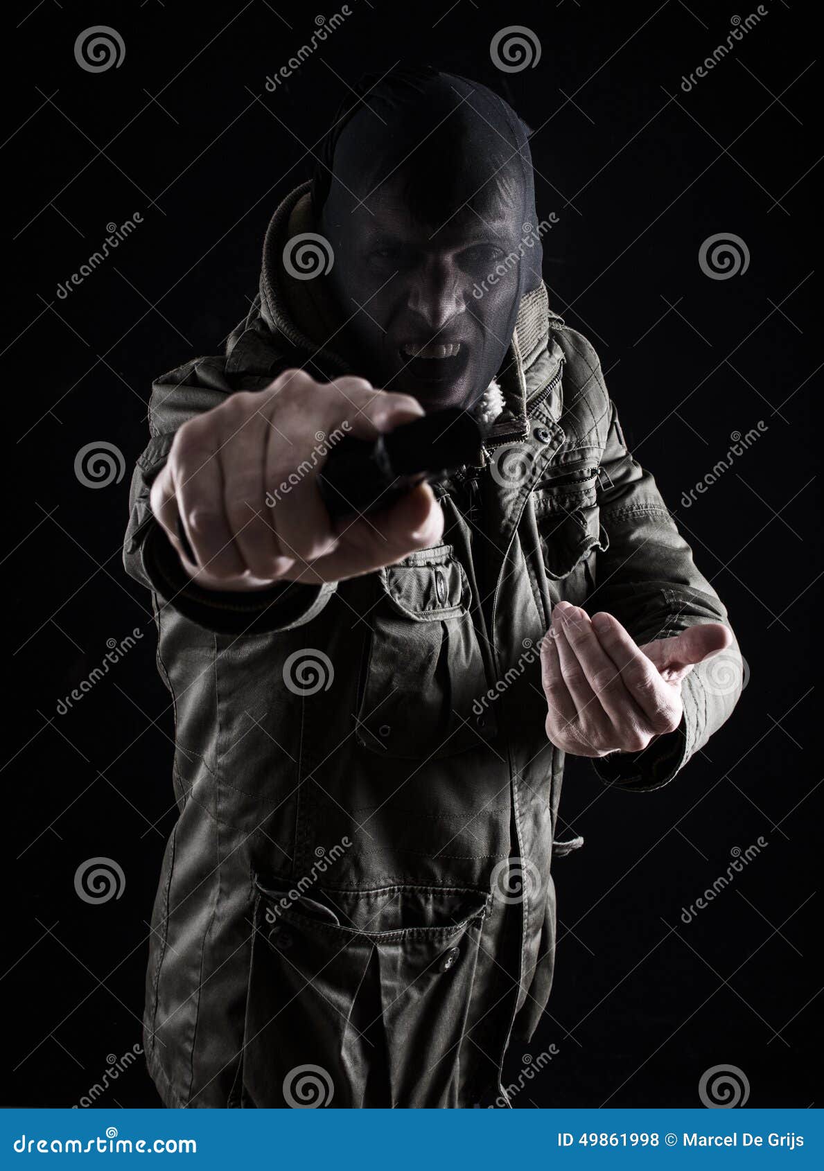Aggressive robbery stock photo. Image of danger, armed - 49861998