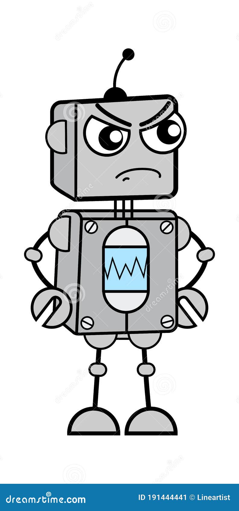 Aggressive Robot Cartoon Royalty-Free Stock Photography | CartoonDealer ...
