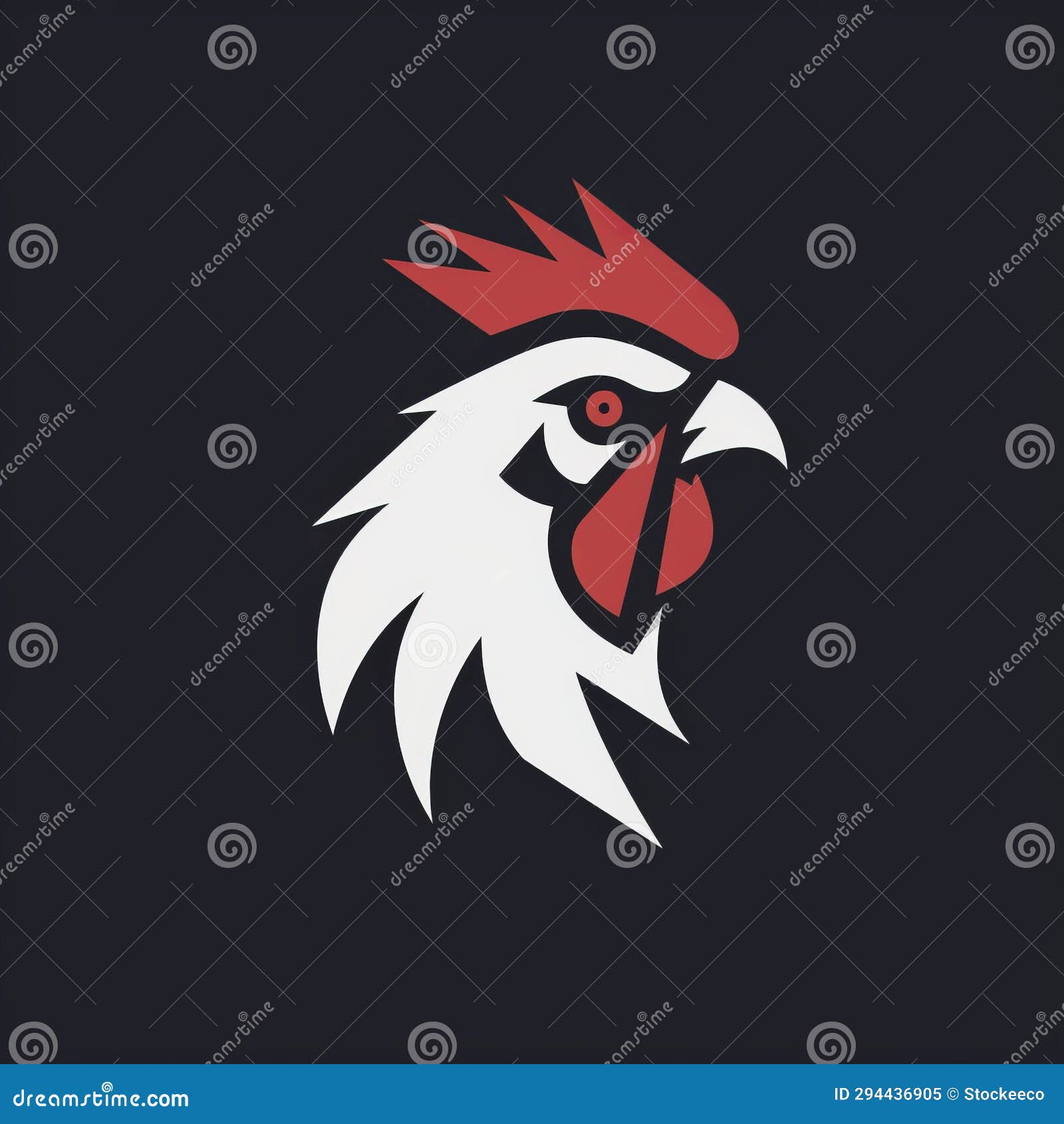 Aggressive Rooster Logo Template - Modern and Stylized Design Stock ...