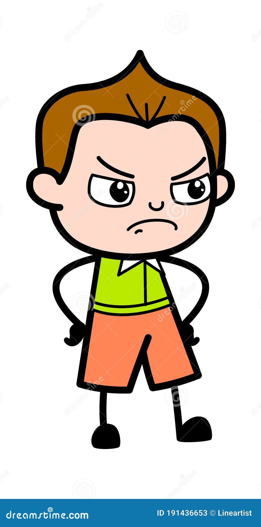 Aggressive Schoolboy Cartoon | CartoonDealer.com #191436653