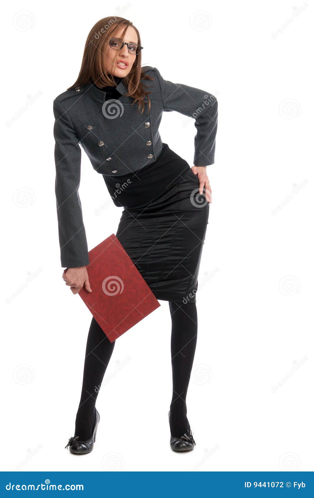 Aggressive Model Posing Isolated on White Stock Photo - Image of ...