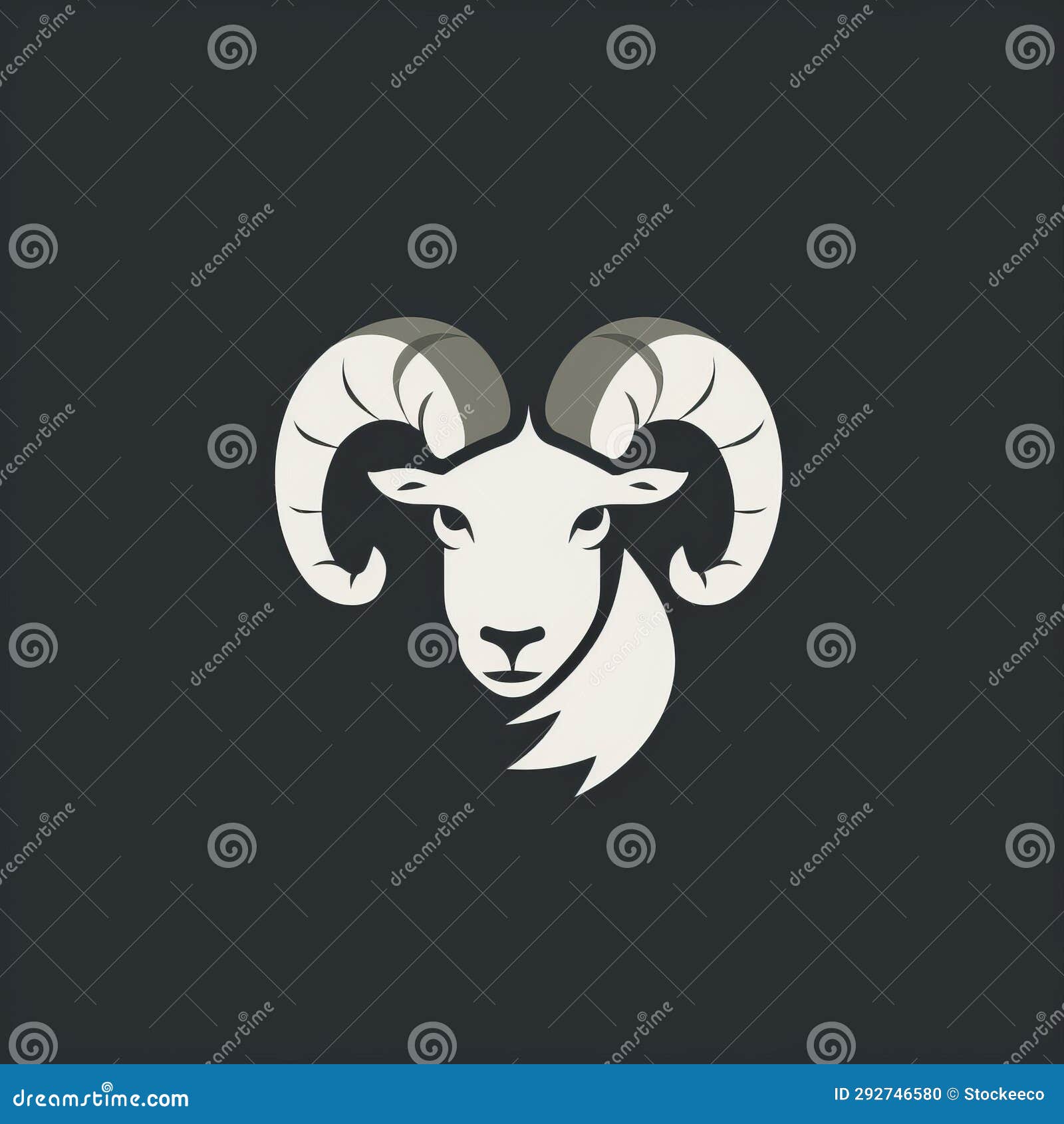 Aggressive Sheep Logo: Modern, Stylized, Simple Vector Design Royalty ...