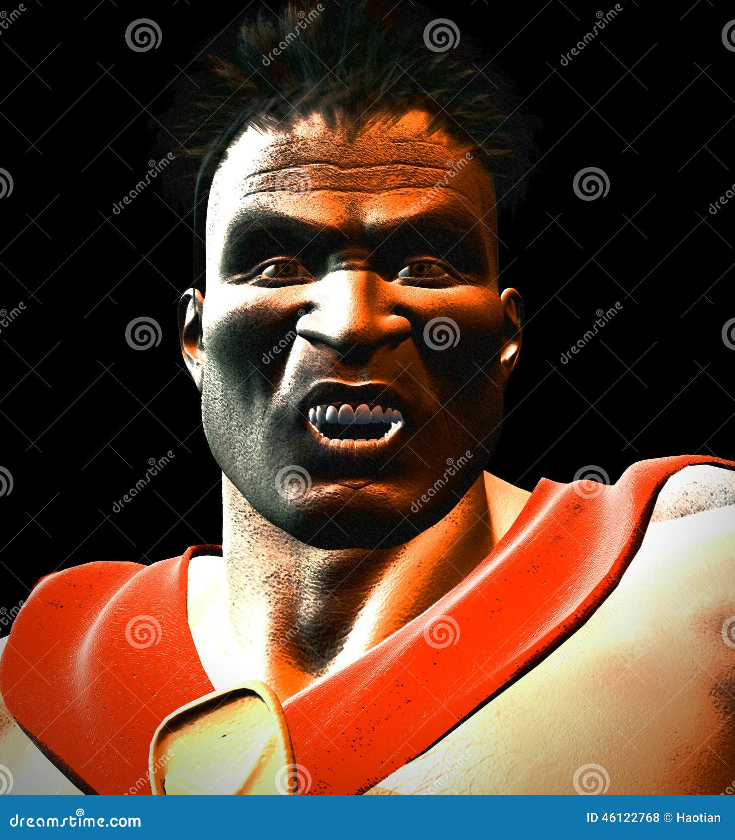 Aggressive Spartan stock illustration. Illustration of spartan - 46122768